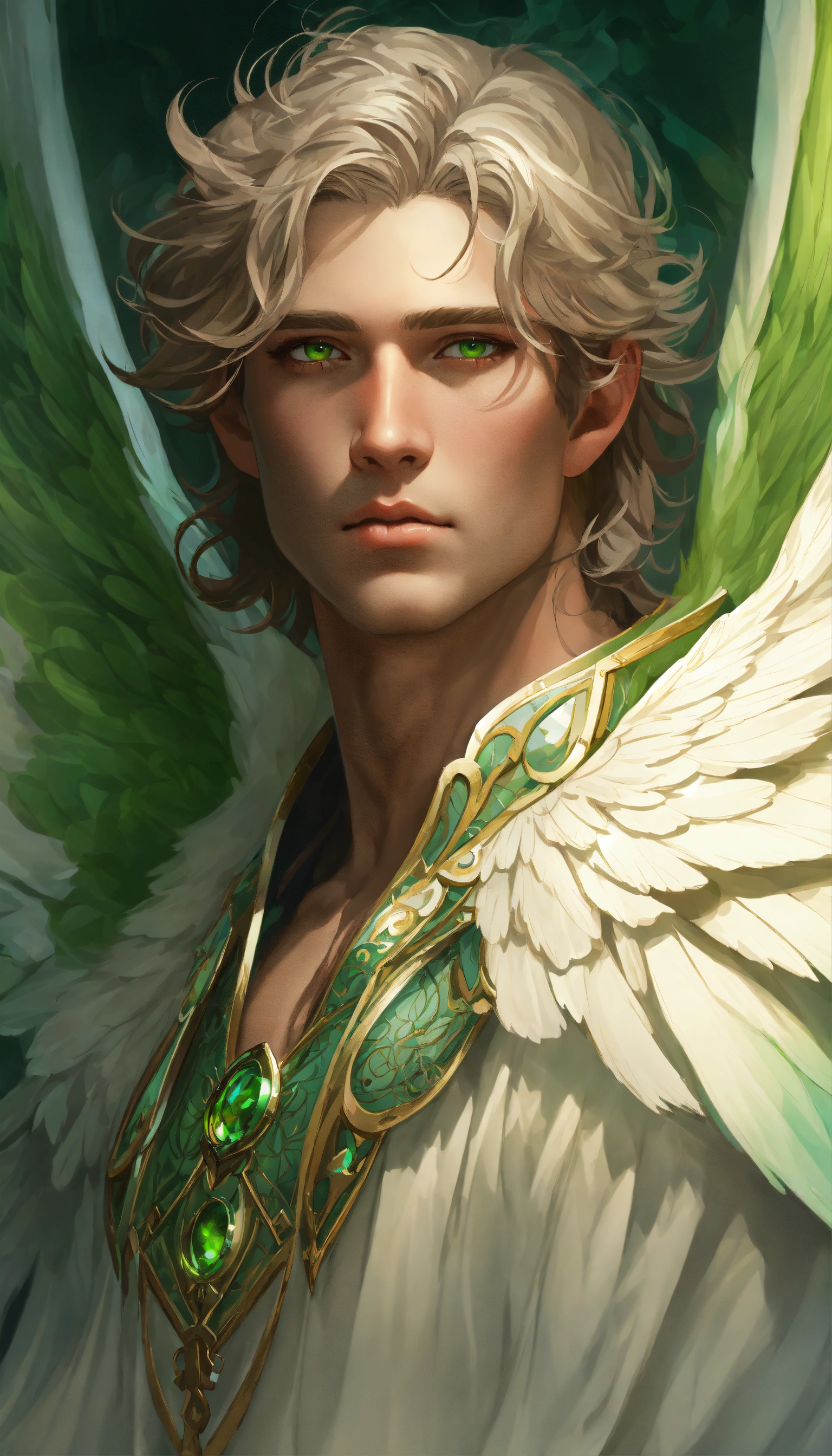 Lexica - Male angel, wings, intricate, headshot, highly detailed ...