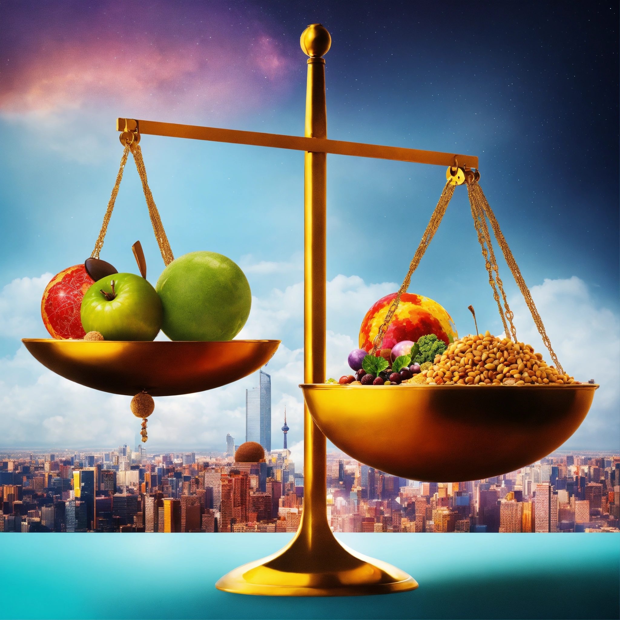 Lexica - Scarcity society balancing a scale with all kind of different ...