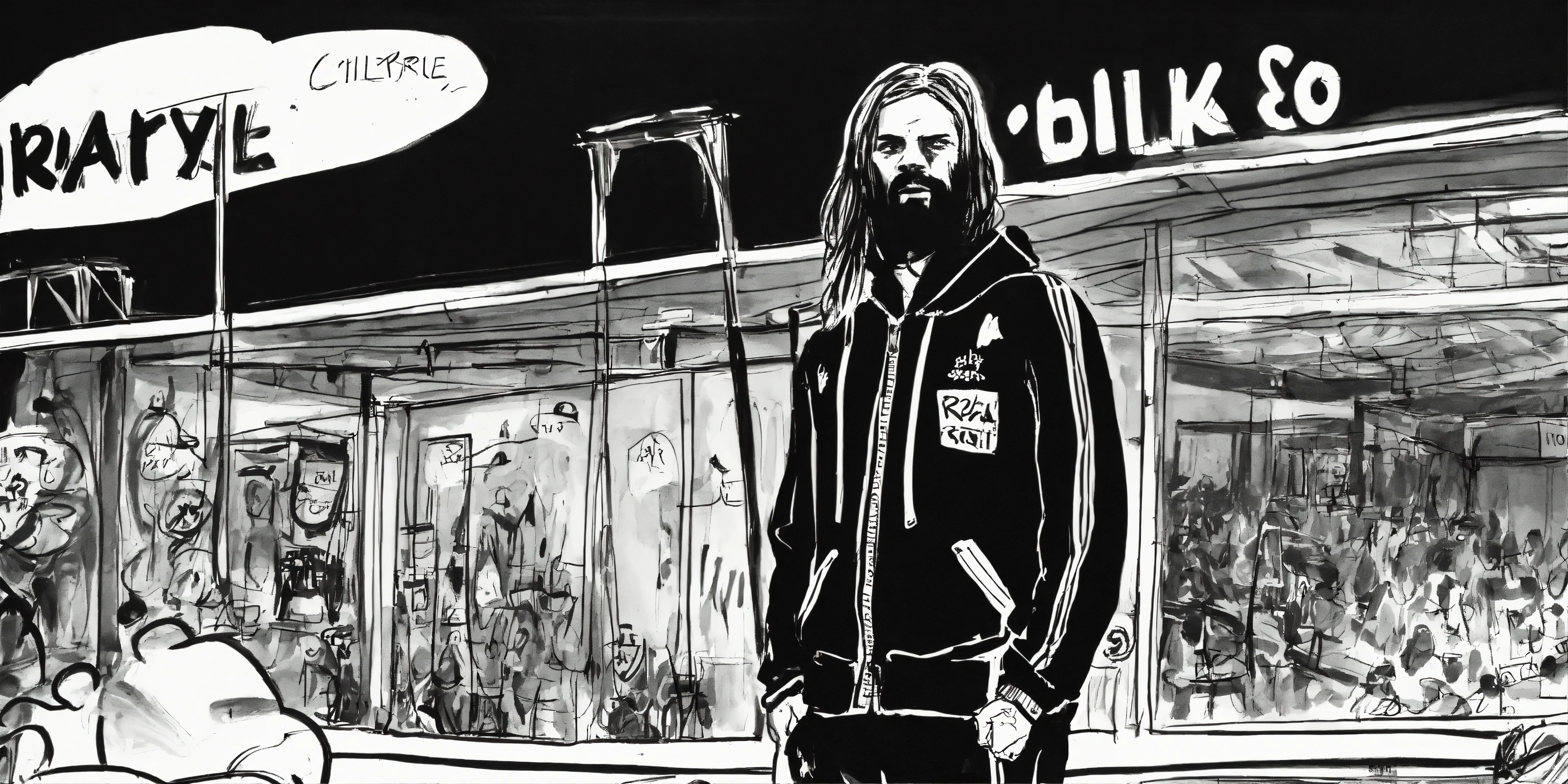 Lexica - A childrensbook like drawing in black and white of Jonathan ...