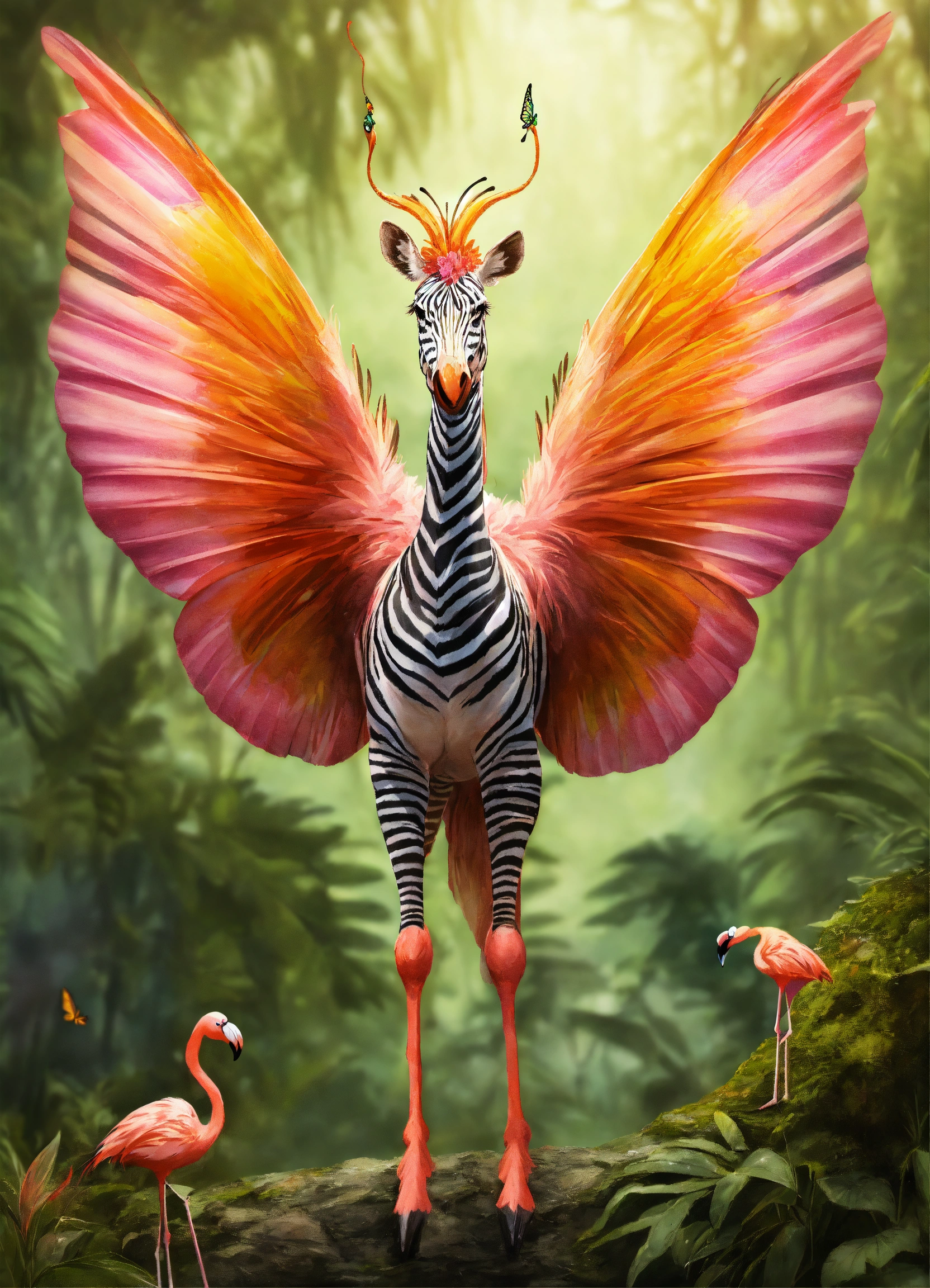 Lexica - Fantastical creature with the head of a zebra, the body of a ...