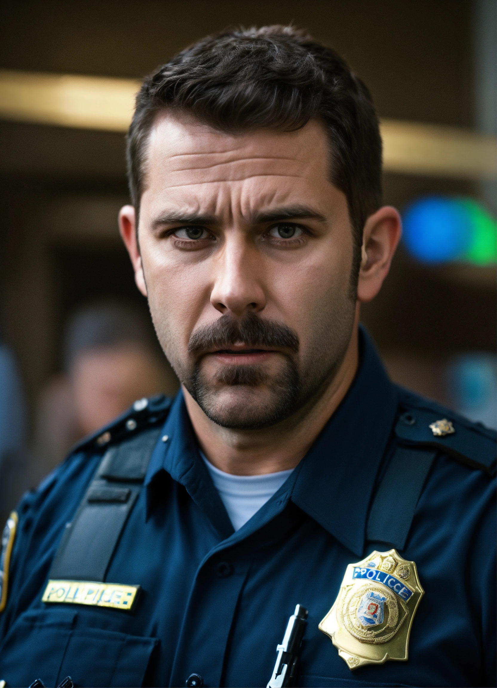 Lexica - Scared random looking unique expressive police officer ...