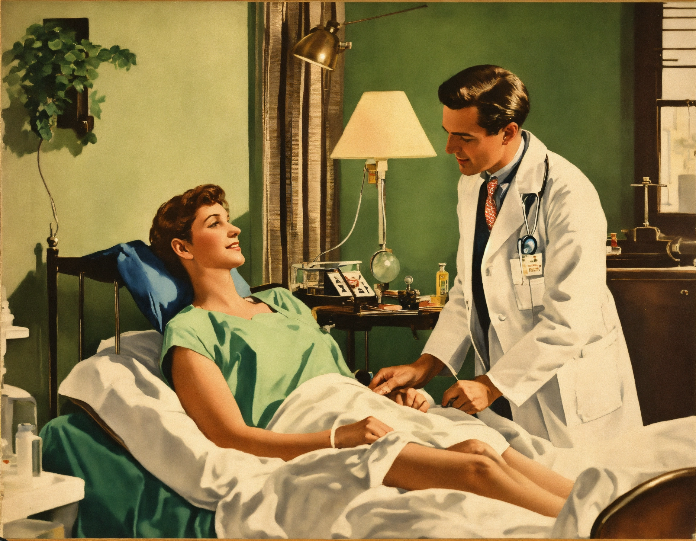 Lexica - Friendly doctor provides care to patient in hosptial setting ...