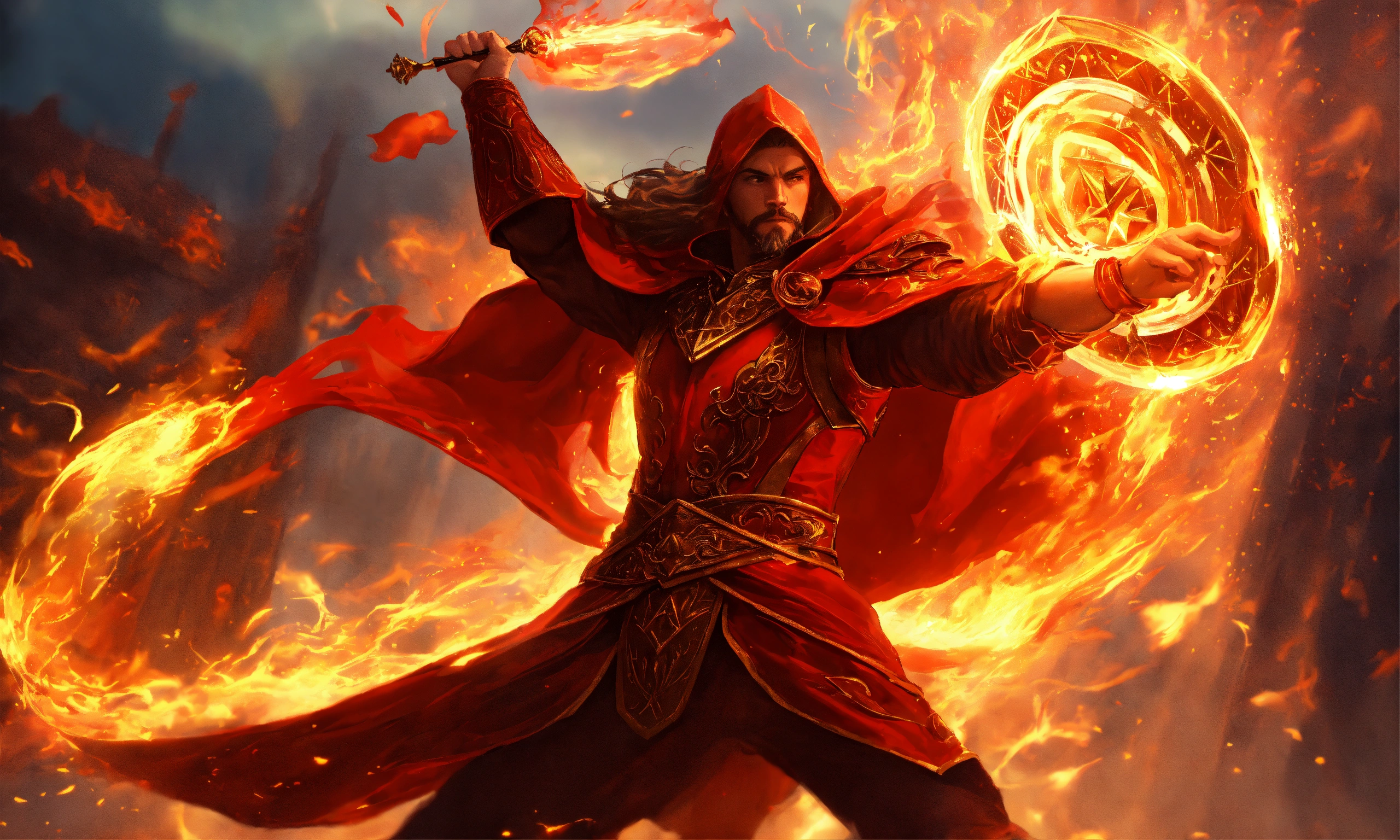 Lexica - Fire shield, shield made of flames, magical shield, magical ...