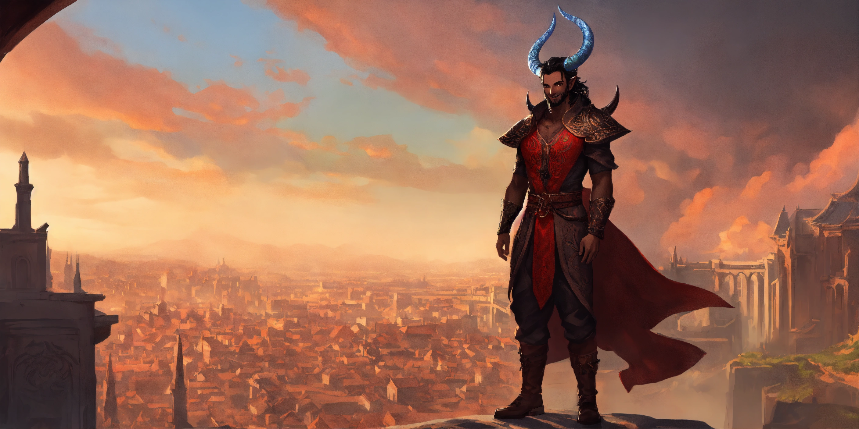 Lexica - A tiefling from Dungeons and dragons, a lean and wiry build ...