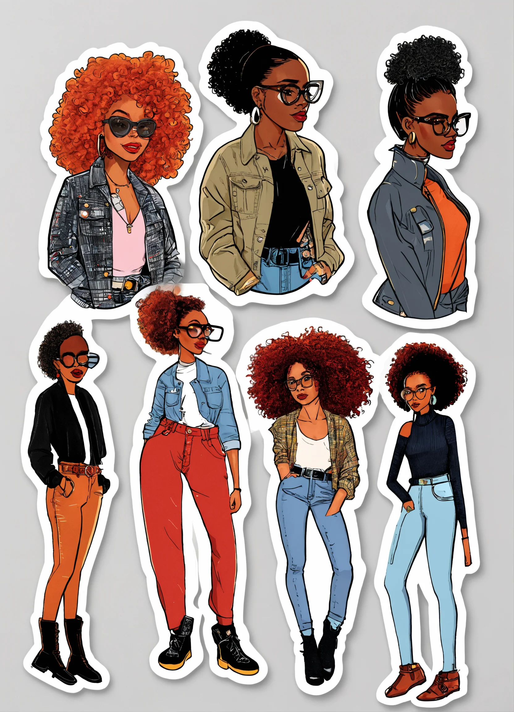Lexica - Design a sticker sheet with four stickers, each featuring a ...