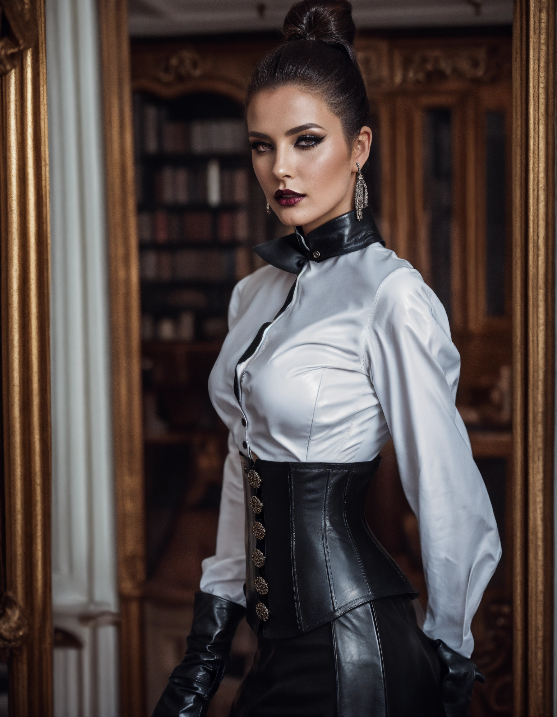 Lexica - Stunning french seductress woman fashion model, brunette ...