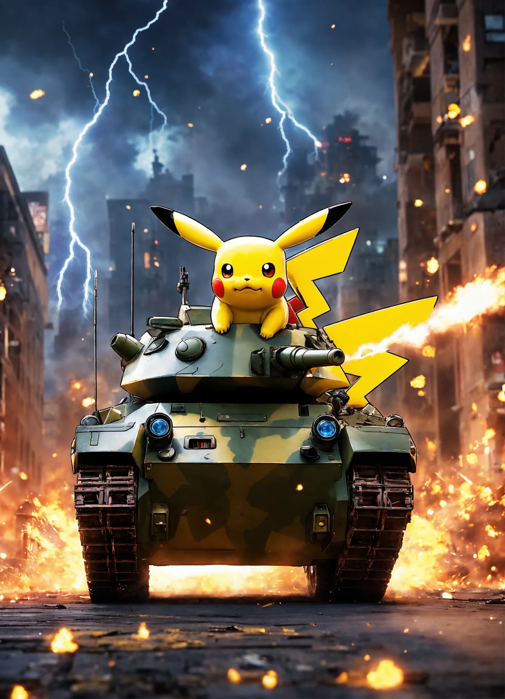 Lexica - Pikachu used in a war