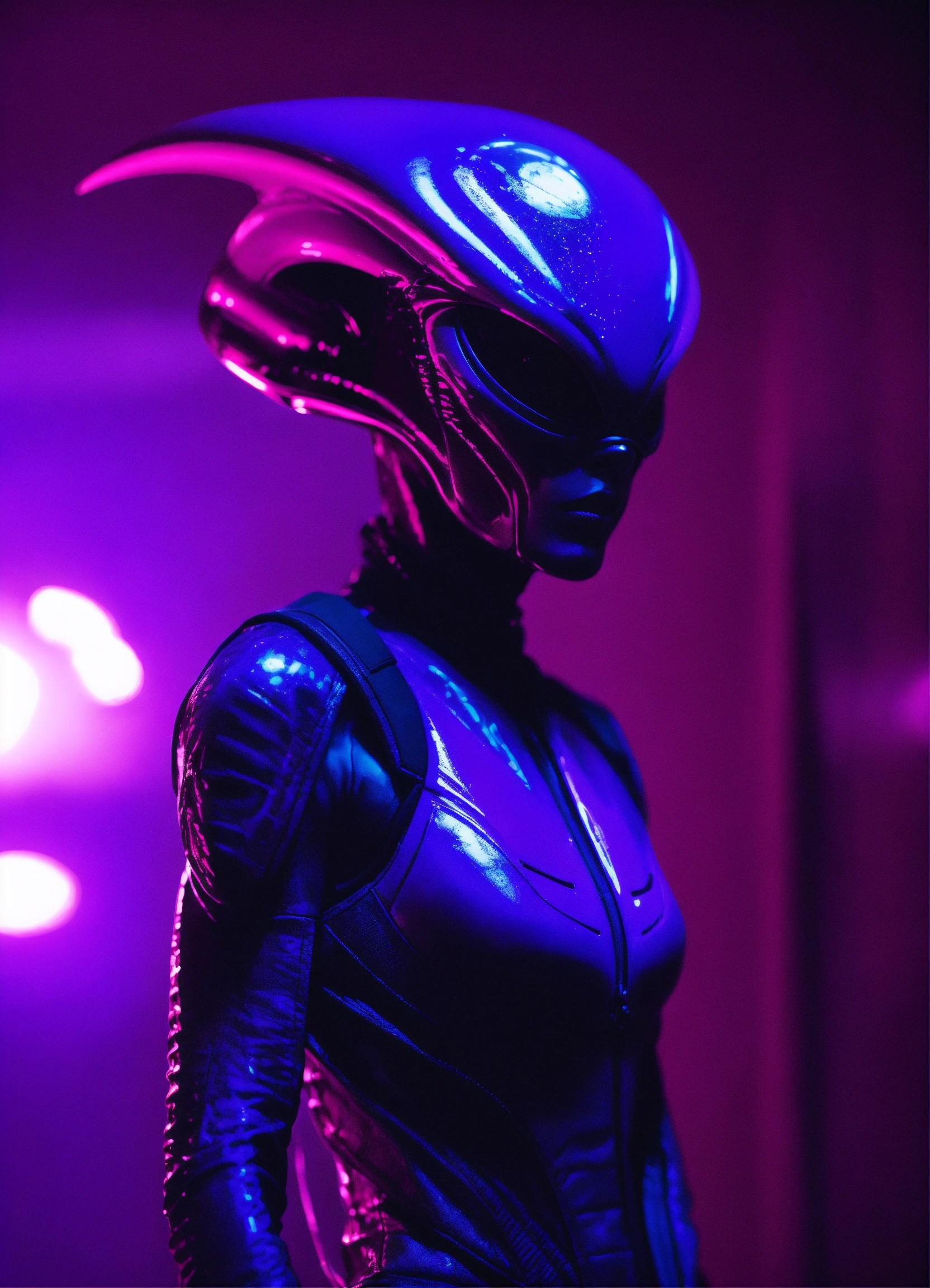 Lexica - Alien, purple skin, minimalistic, science fiction, cinematic ...