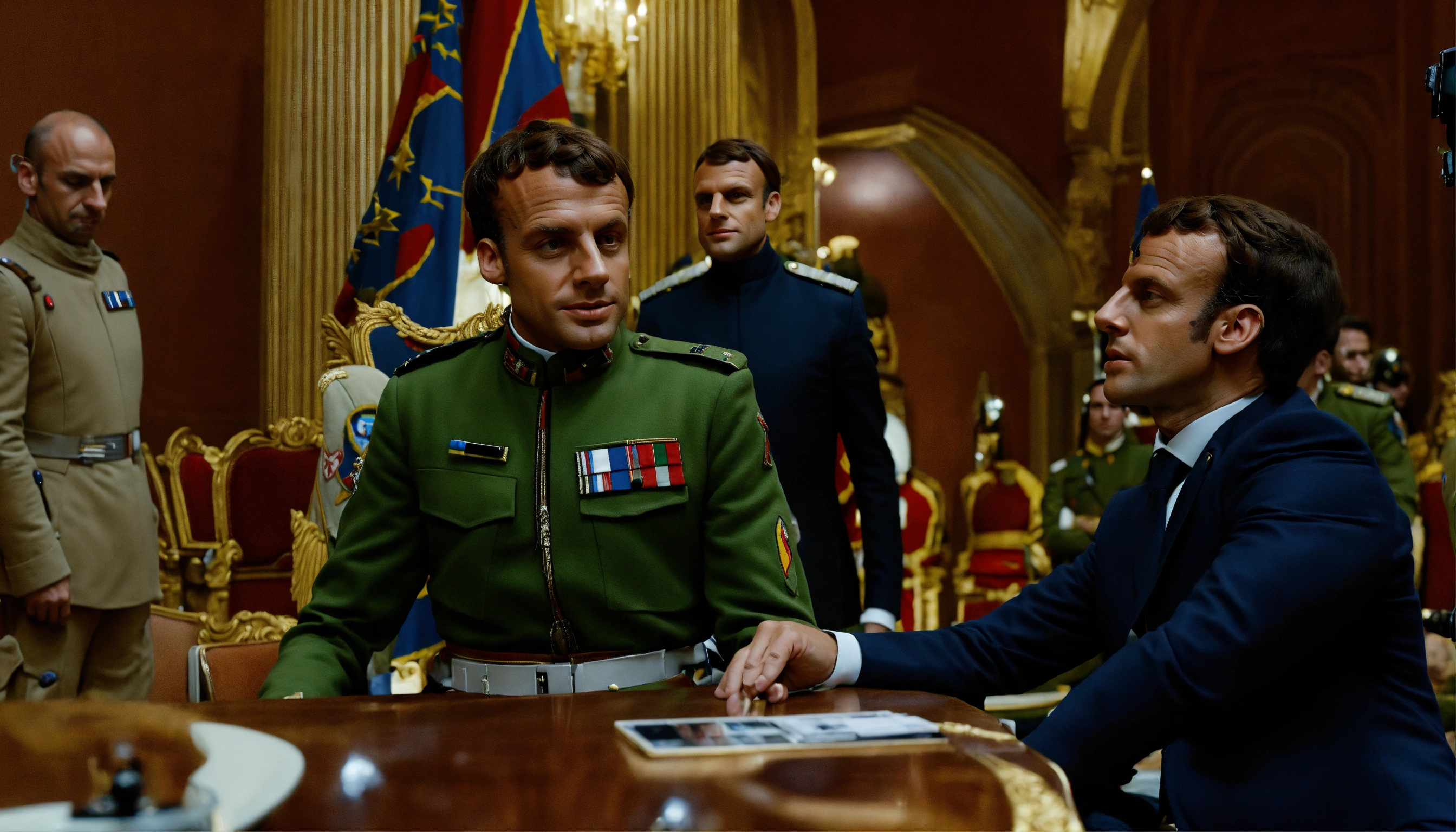 Lexica - Emmanuel Macron in a clone soldiers suite from star wars the movie