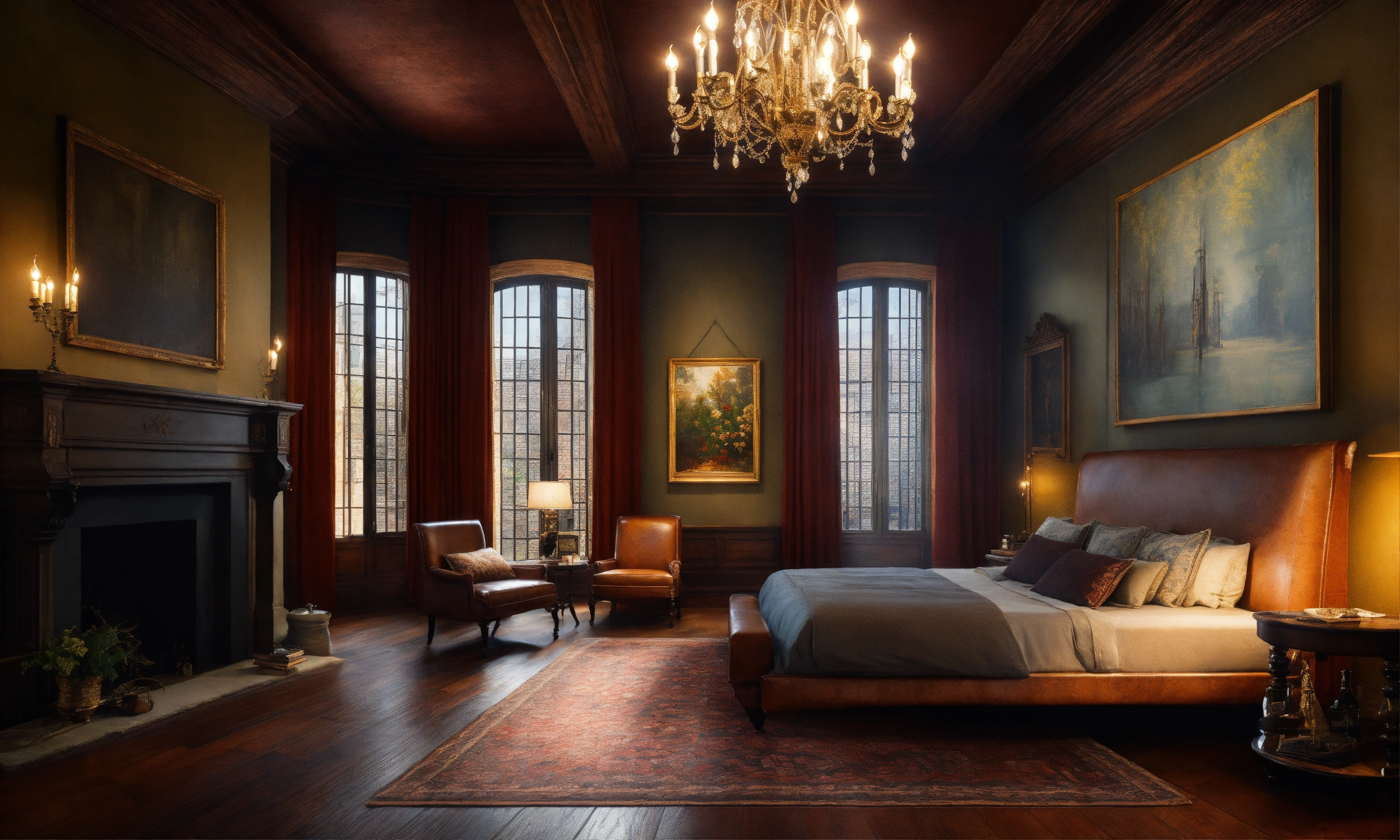 Lexica - Concept art of huge master bedroom, new Orleans, the originals ...