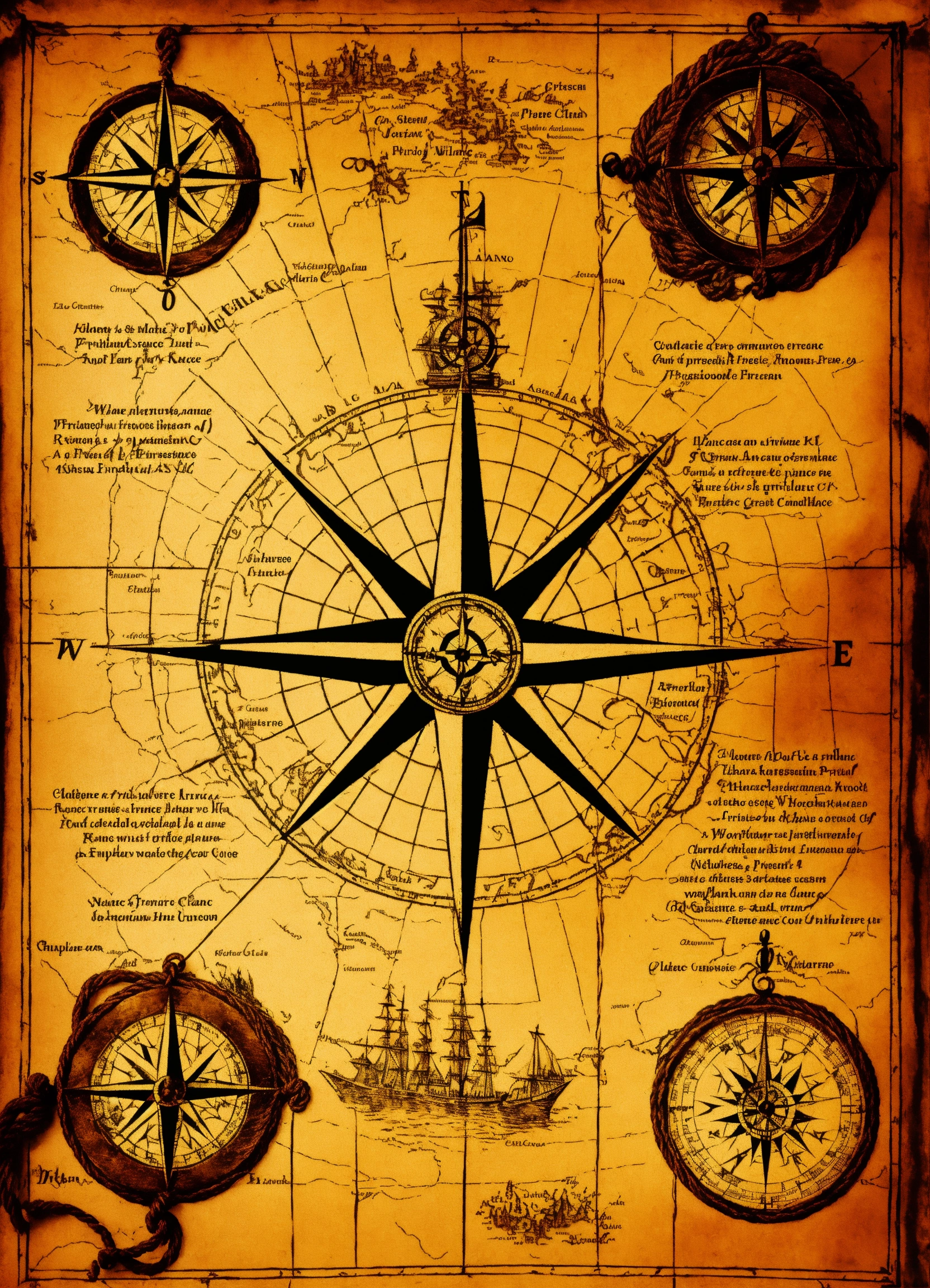 Lexica - Old pirate world map showing France and England with a pirate ...