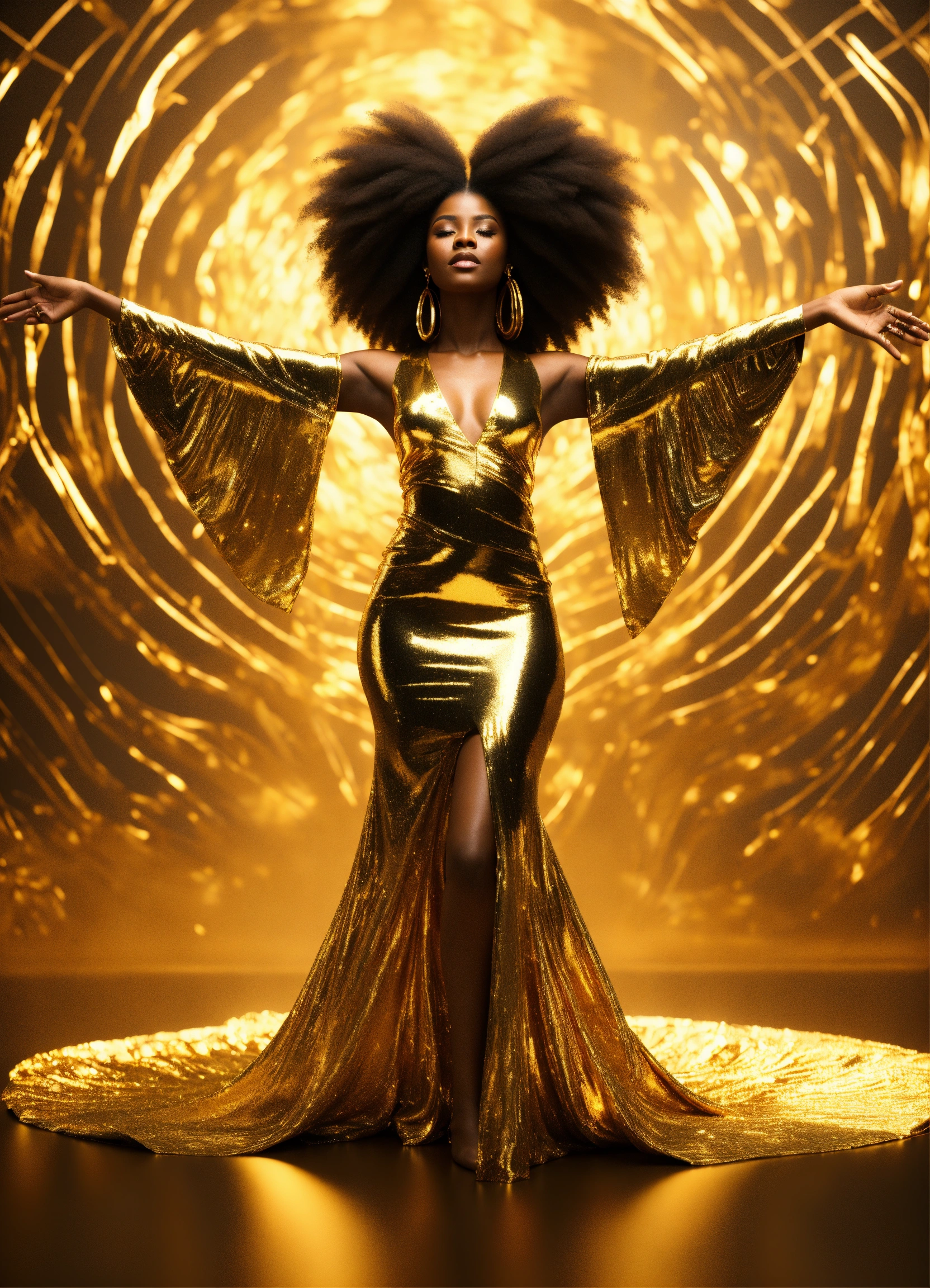 Lexica - 3d render of black woman with afro, full body shot, standing ...