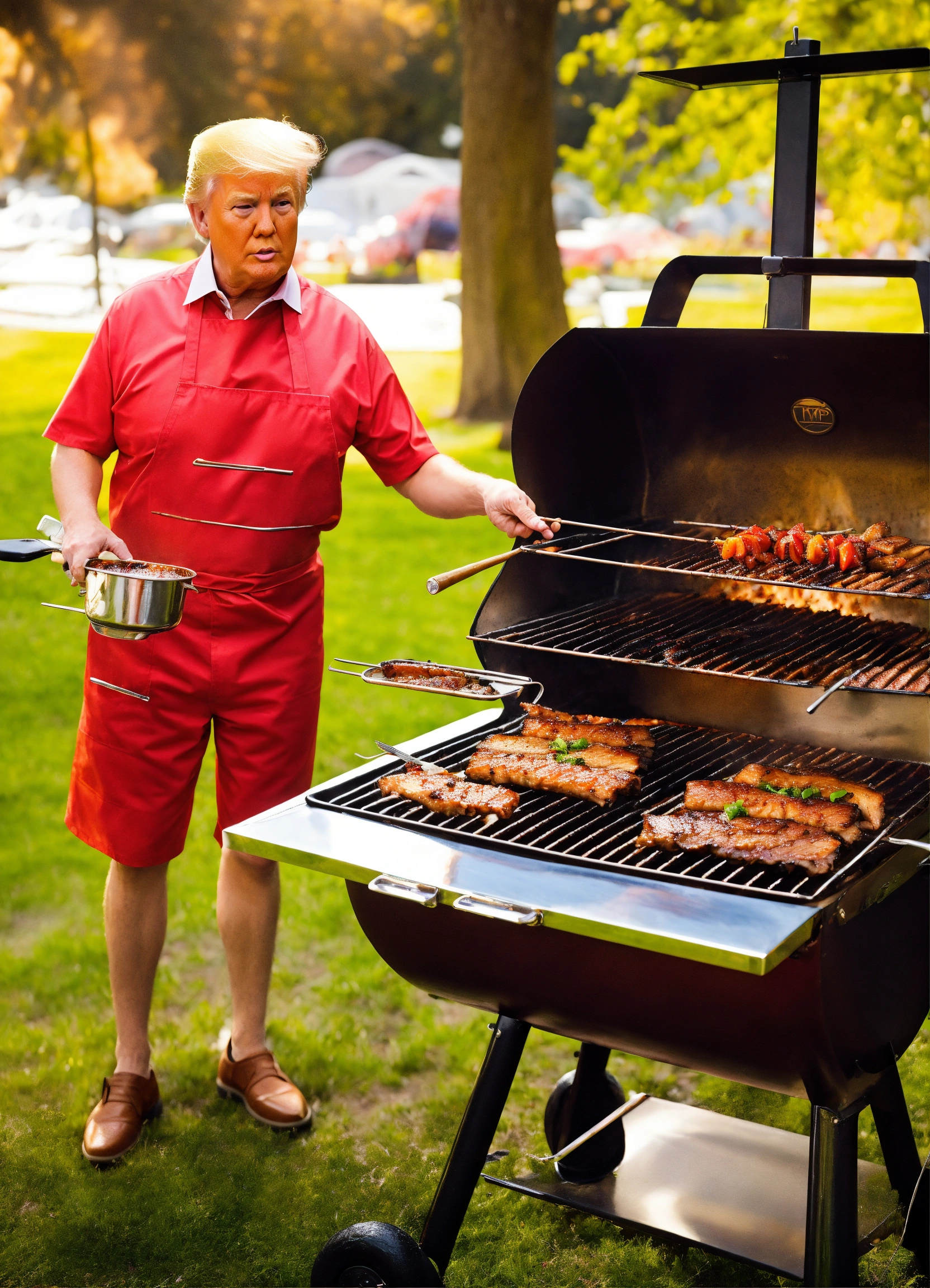 Lexica - Donald trump make bbq