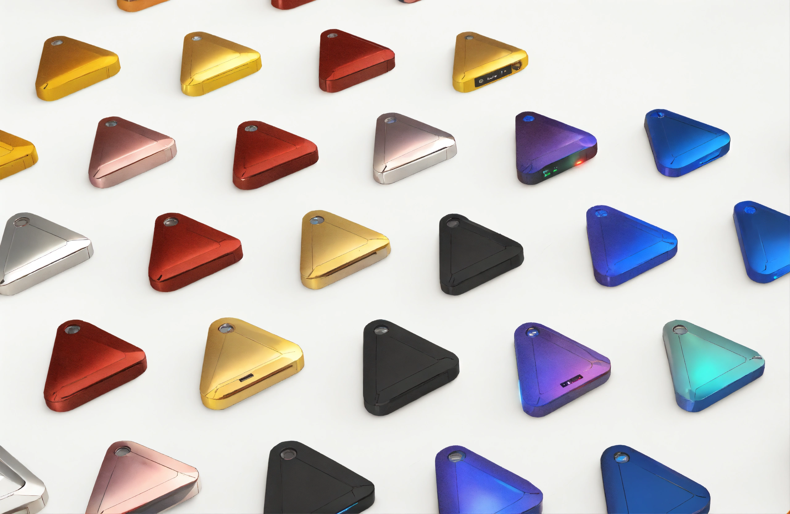 Lexica - Industrial design rendering of a flat solid triangle wearable ...