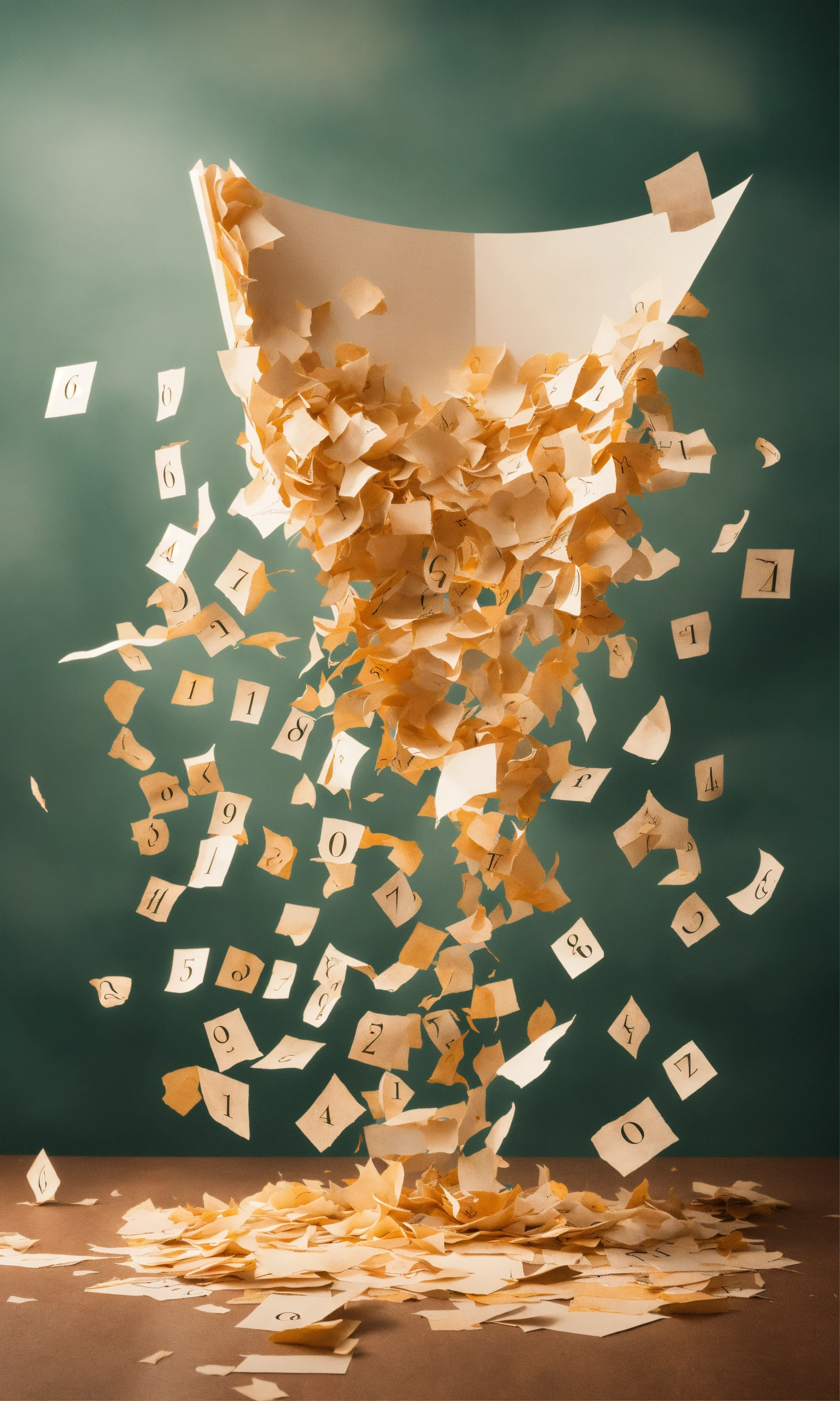 Lexica - Create an image of a piece of paper with letters and numbers ...