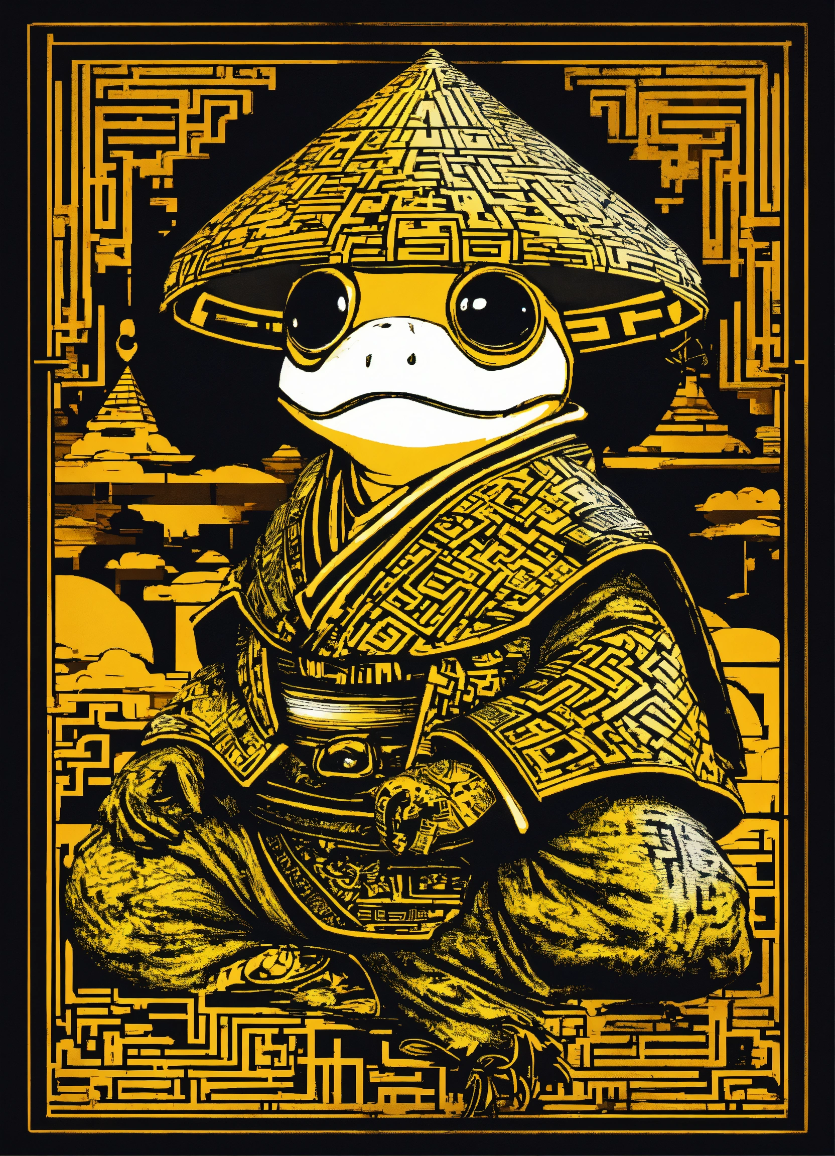 Lexica - A toad made out of a 3d black and white neon black light ...