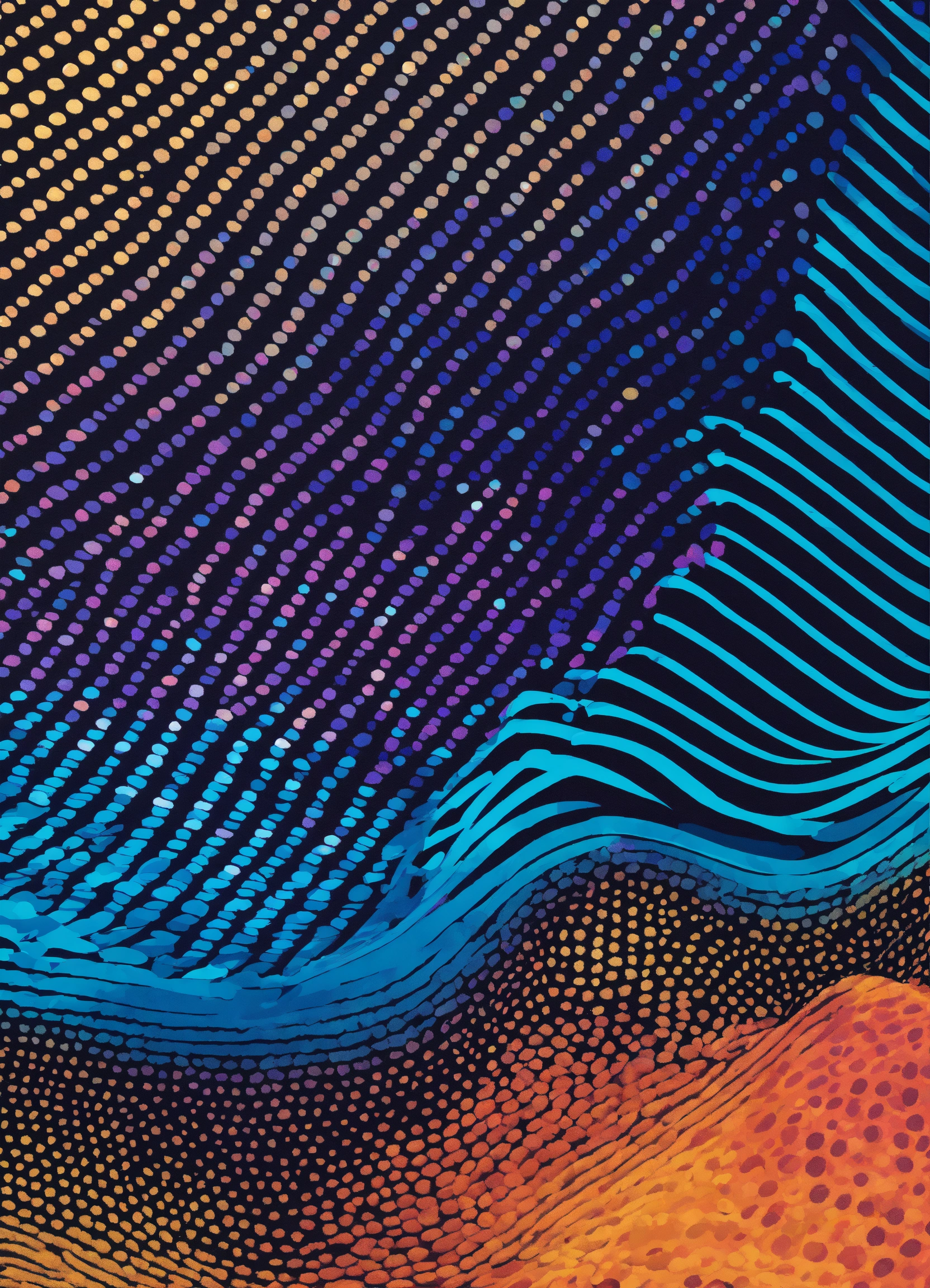 Lexica - Dot waveline effects in adobe illustrator, vector
