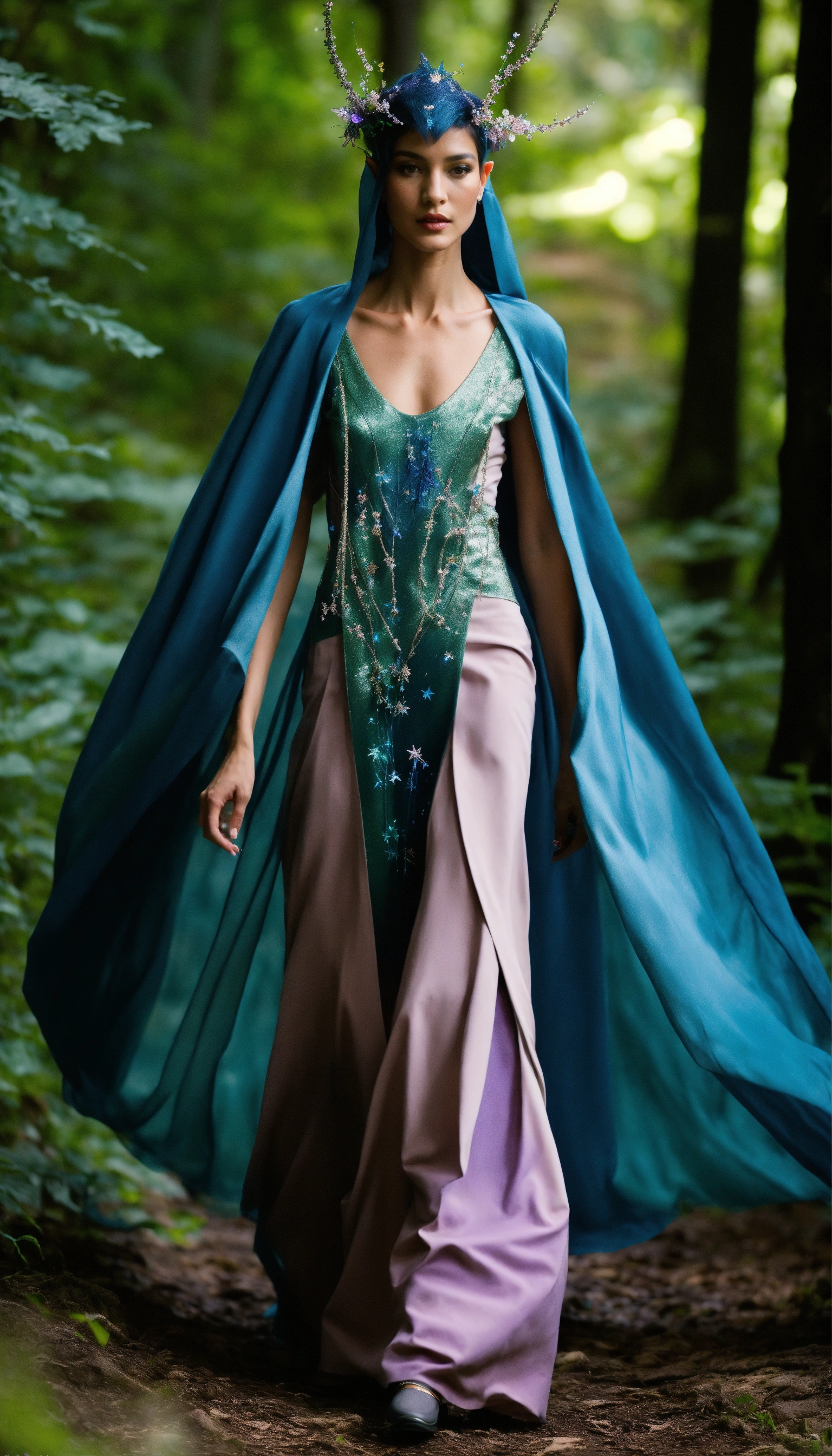 Lexica - Lothlorien androgynous elves walking runway during elvin ...