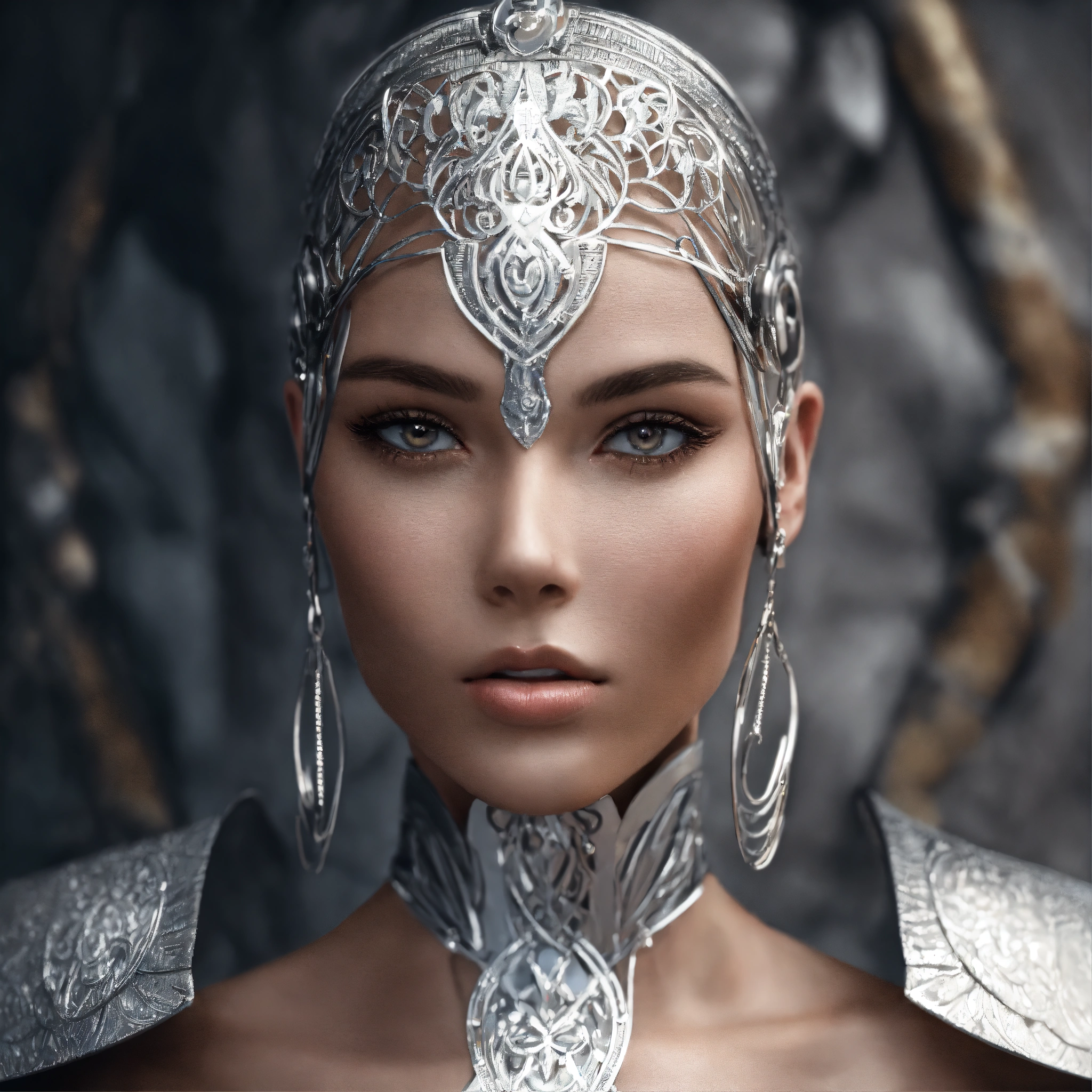 Lexica - Smooth Silver Full Body Woman, Full Body Outfit, Silver Face ...