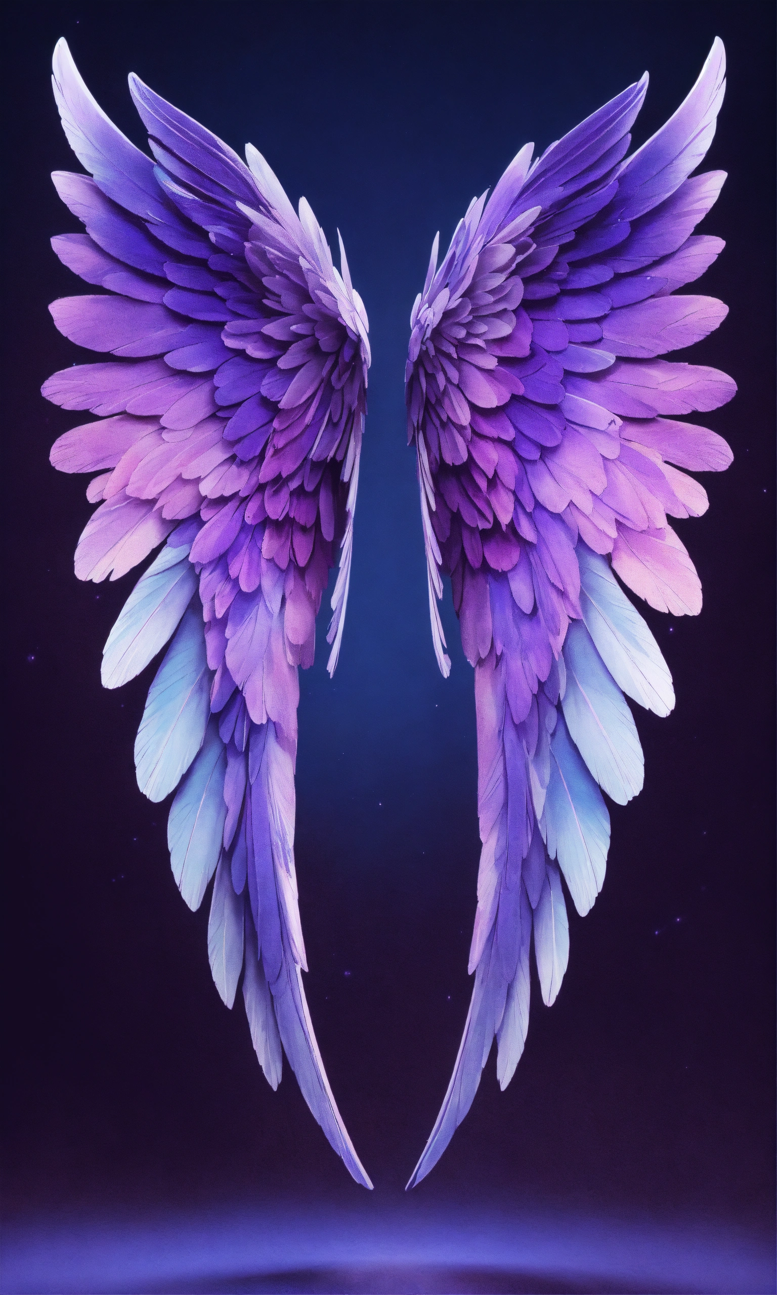 Lexica - Beautiful and perfect small angel wings of violet color with ...