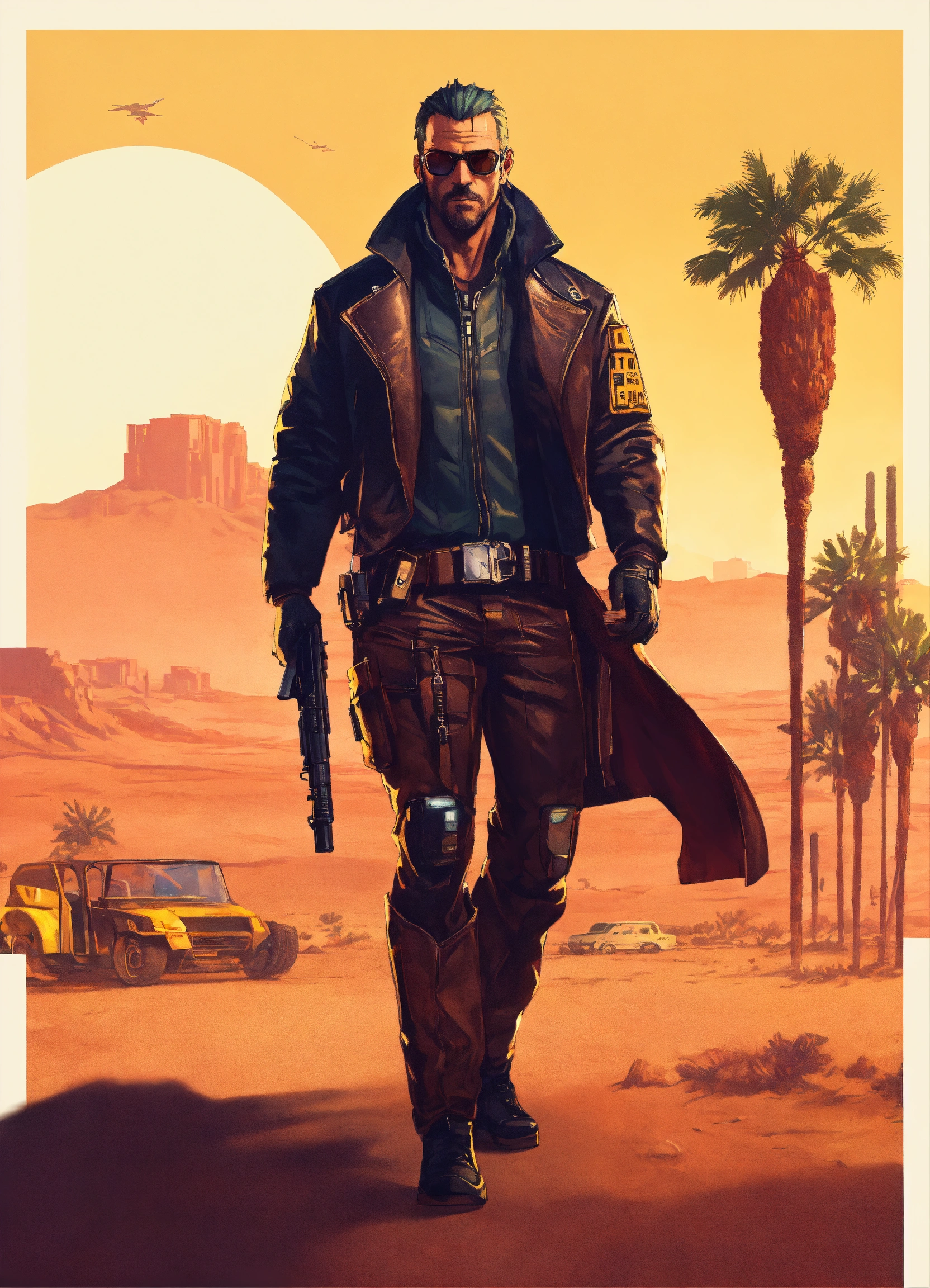 Lexica - A cyberpunk professor nomad, smart and tough in leather jacket ...
