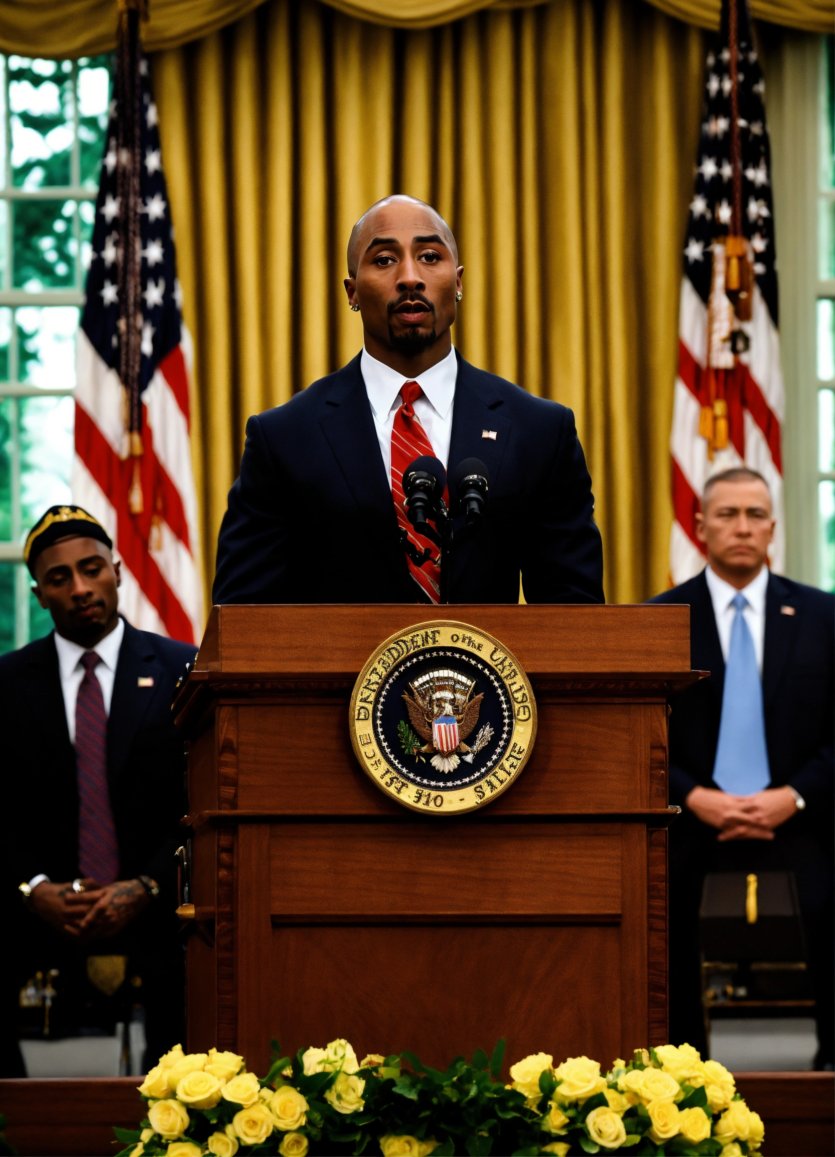 Lexica - Tupac Shakur as the President of the United States. High ...