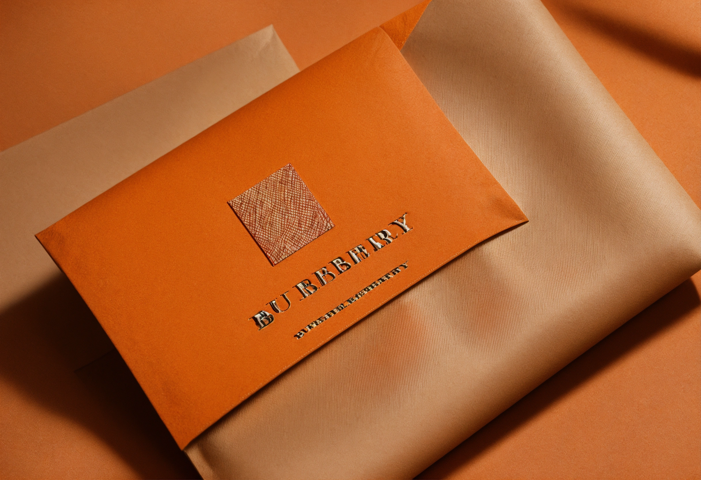 Lexica - A Burberry letter in an orange envelope with the brand's logo ...