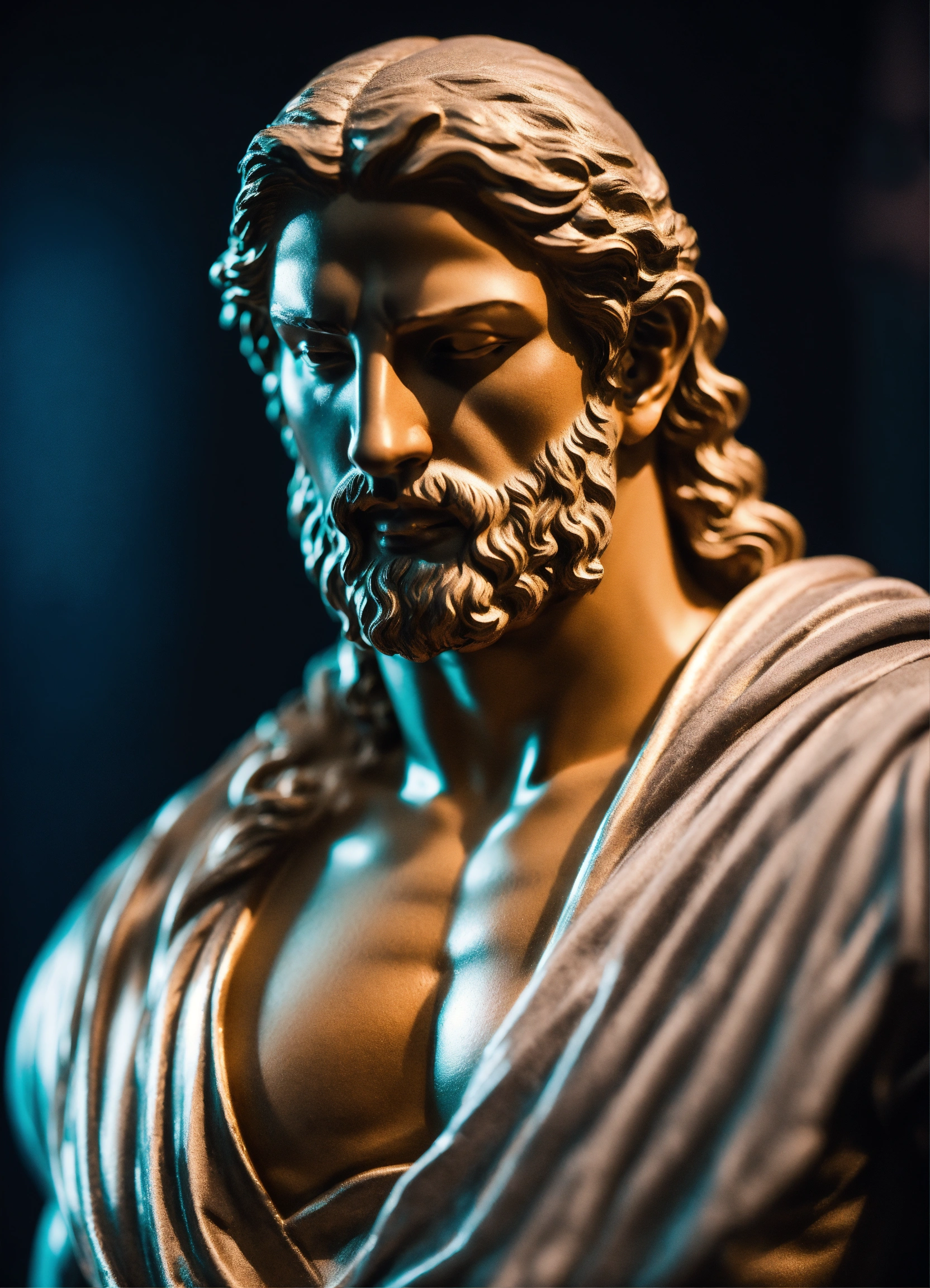 Lexica - Simple muscular greek god statue with middelparting hair with ...