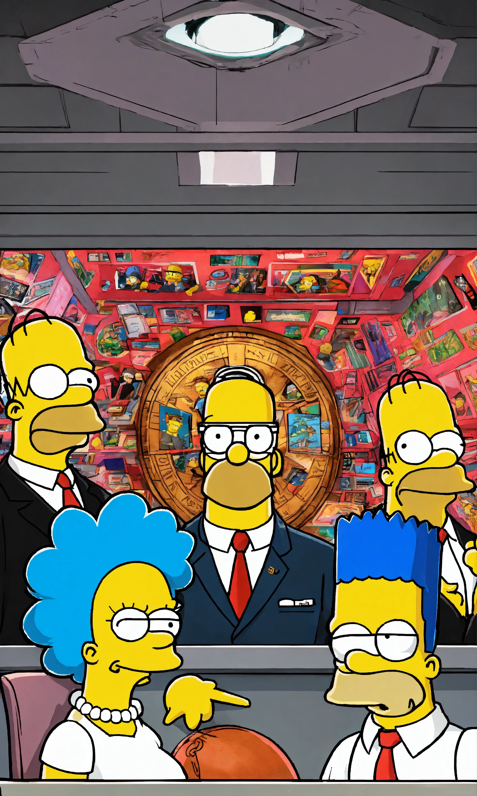 Lexica - Illuminati logo everywhere Simpsons in a secret modern FBI ...