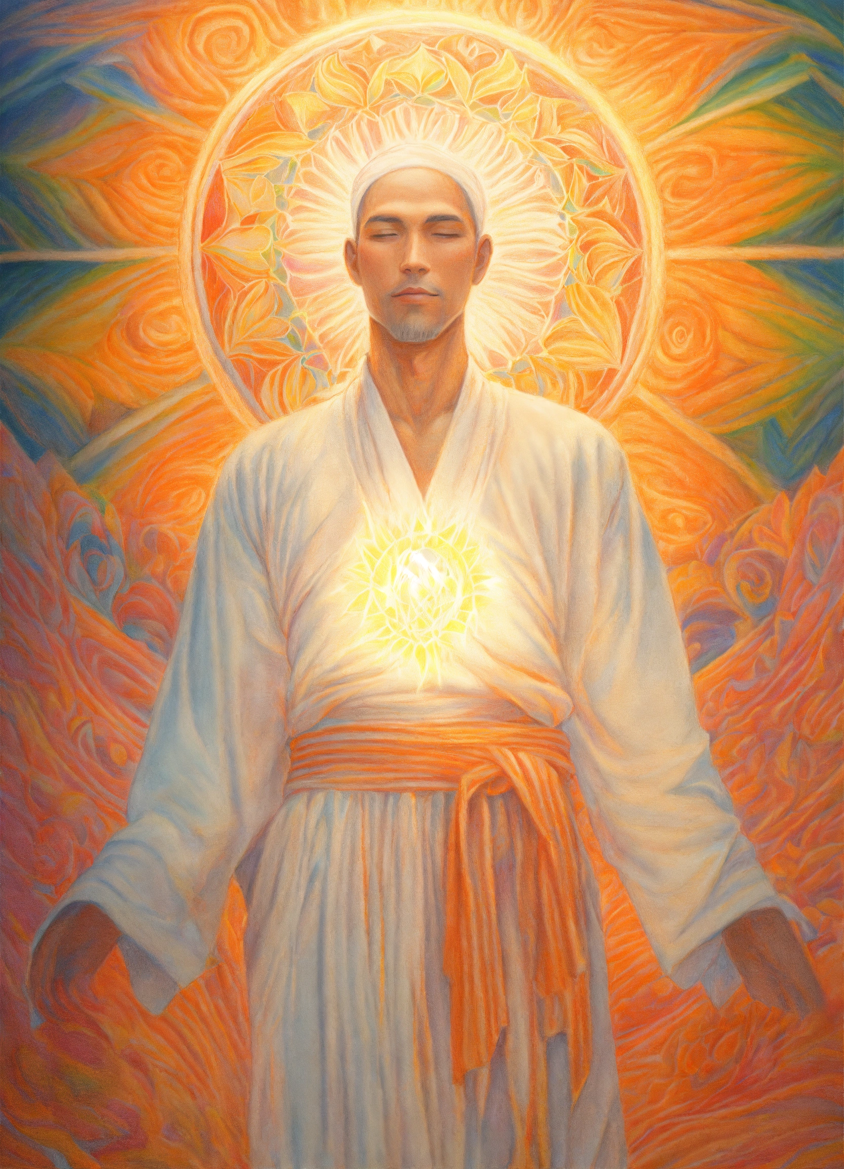 Lexica - Colored pencil drawing of an enlightened spirit soul next a ...