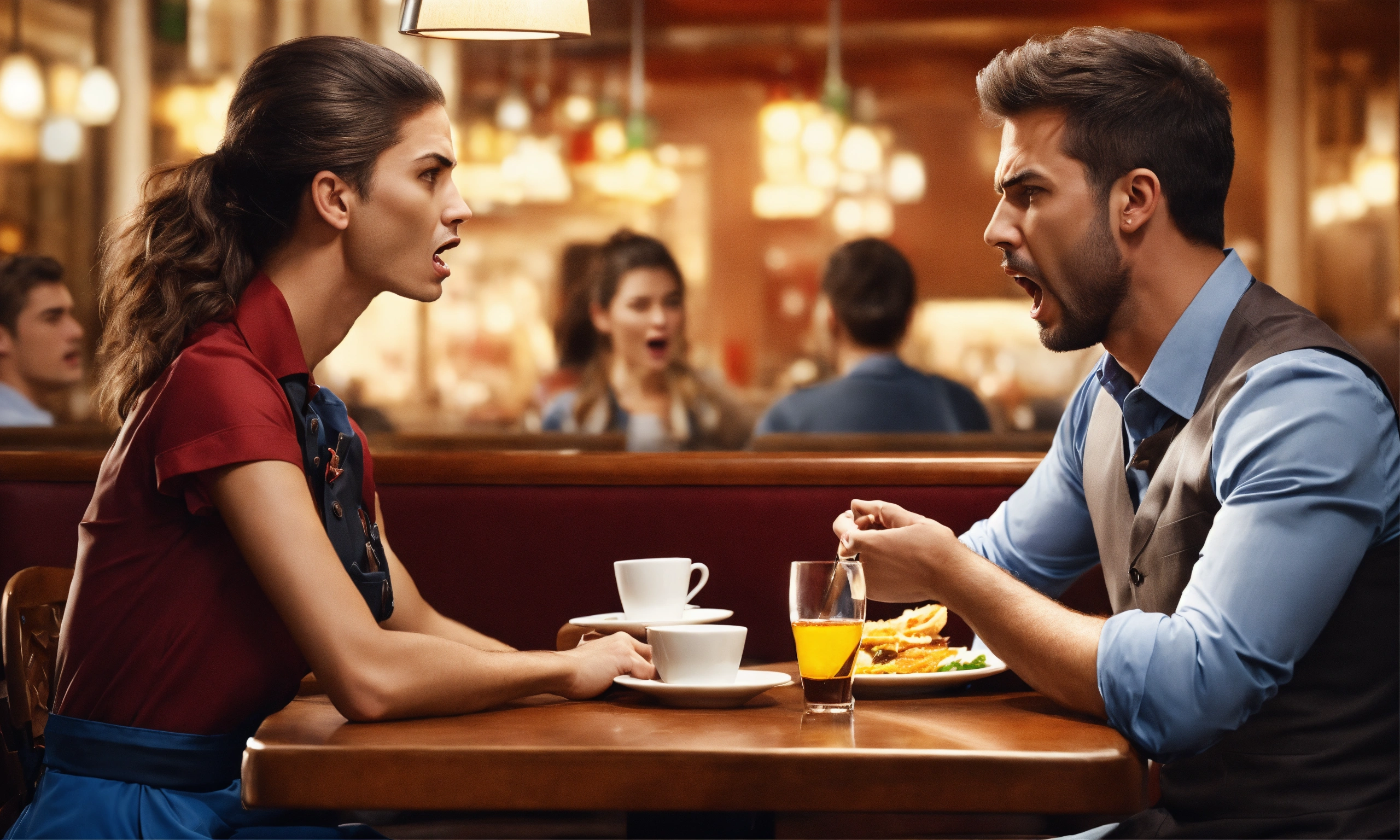 Lexica - An artistic photo realistic picture of an angry Man calling ...