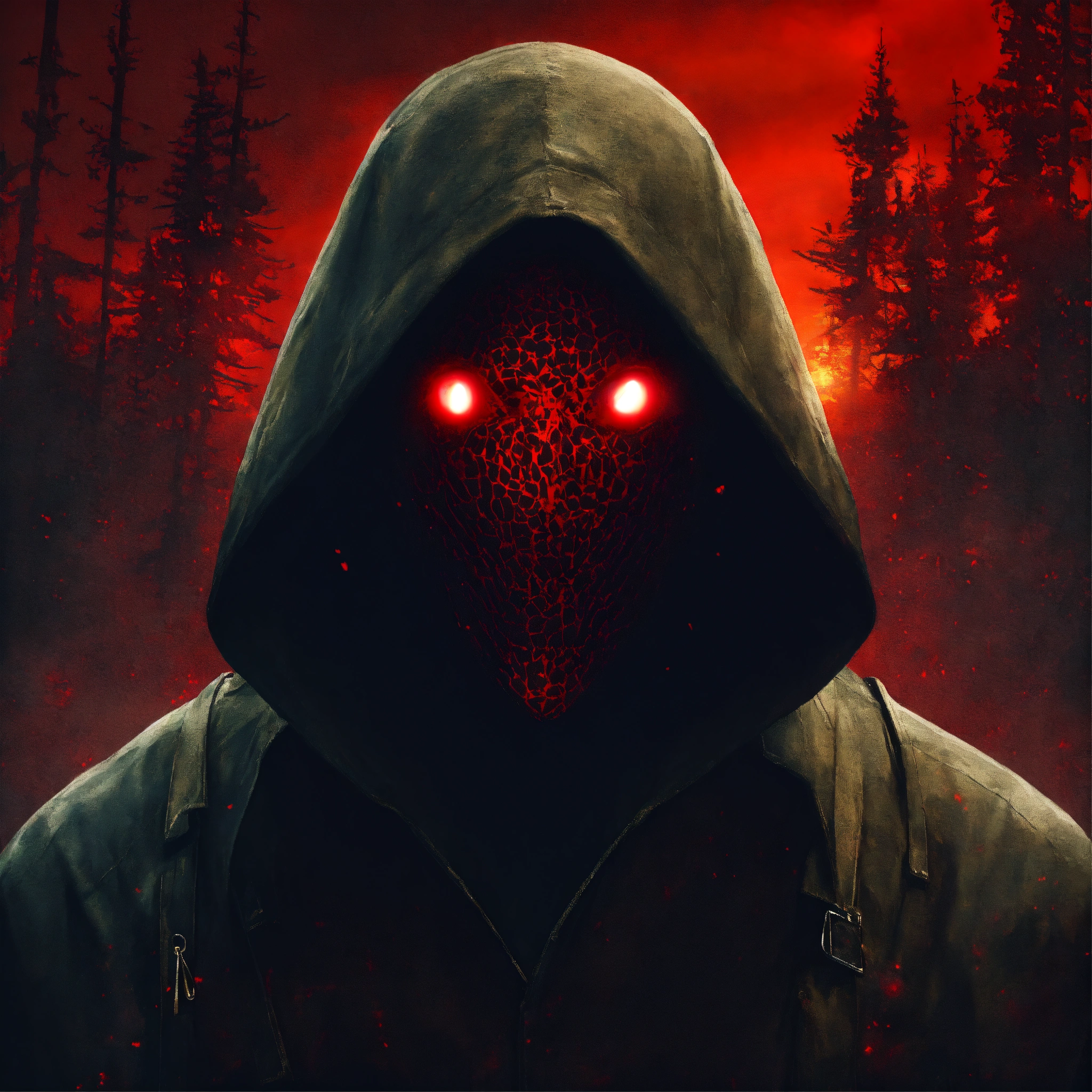 Lexica - Phonk faceless, agressive, red eye entity