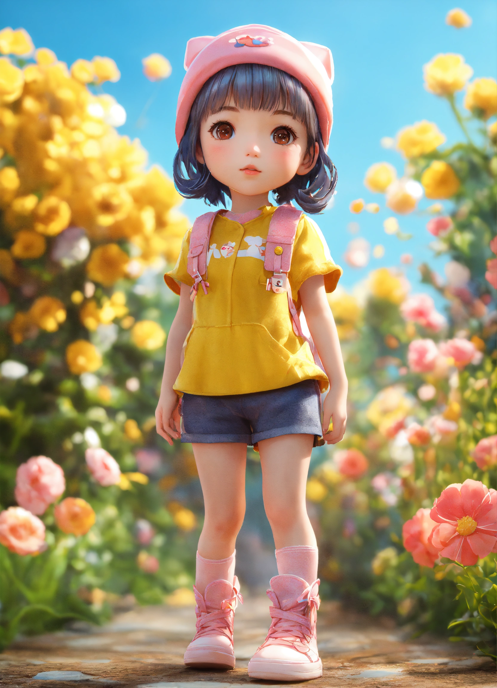 Lexica - 4d photographic image of full body image of a cute little ...