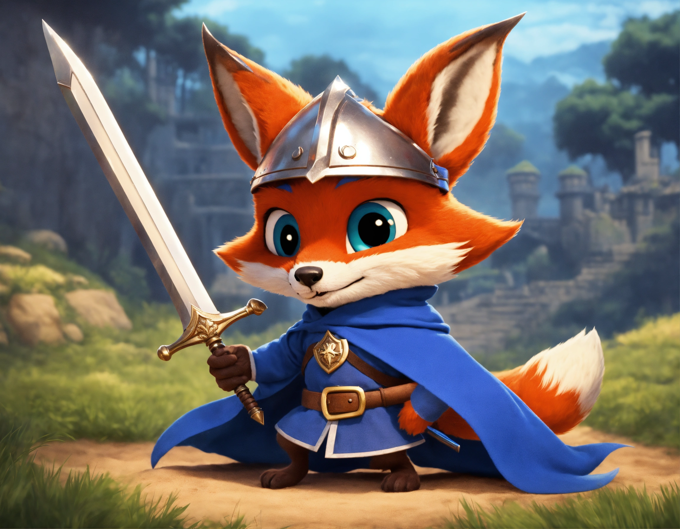Lexica - The cunning and devilishly imp-like blue animated cartoon fox ...