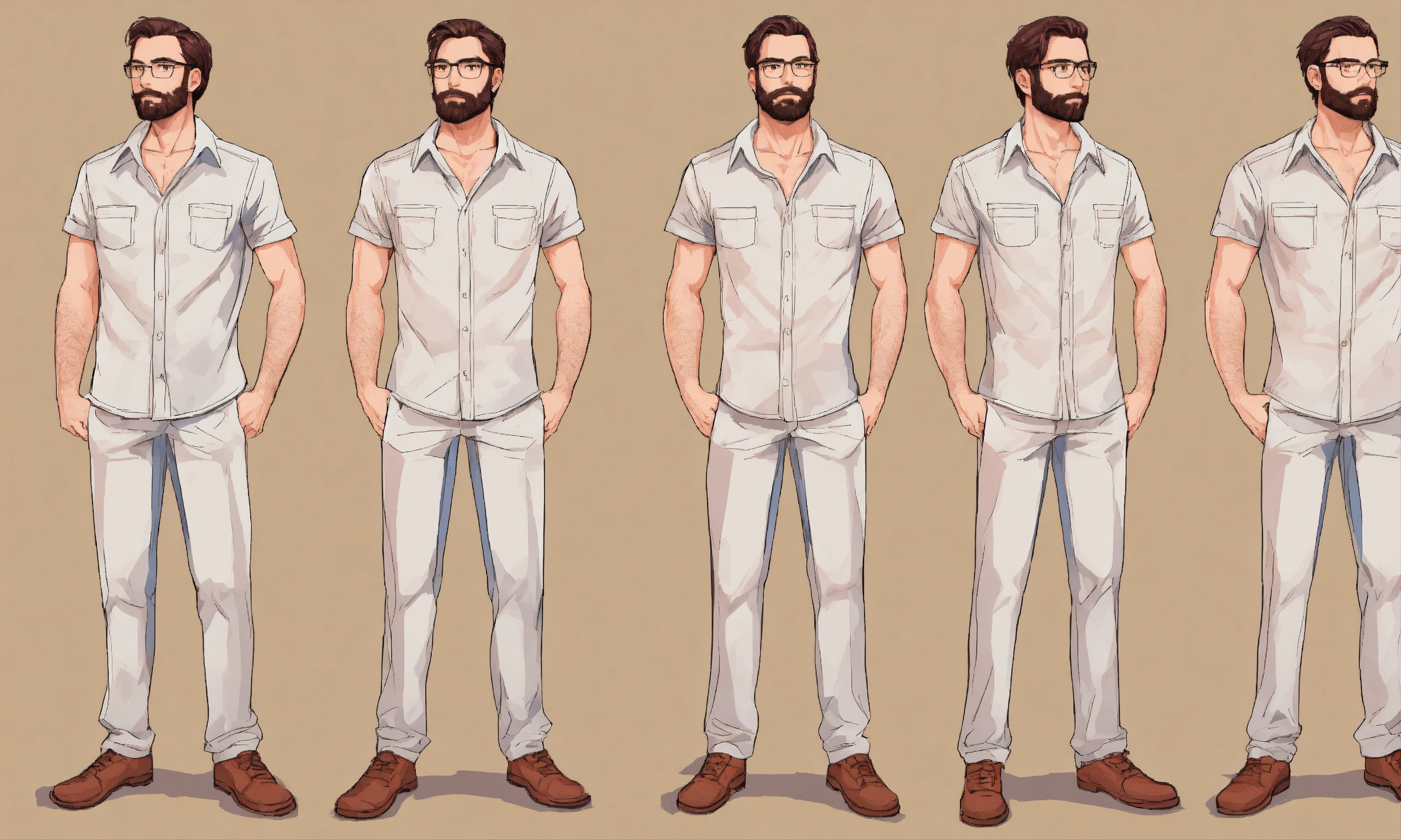 Lexica - Full head to feet, front, back, side pose, very high detailed ...