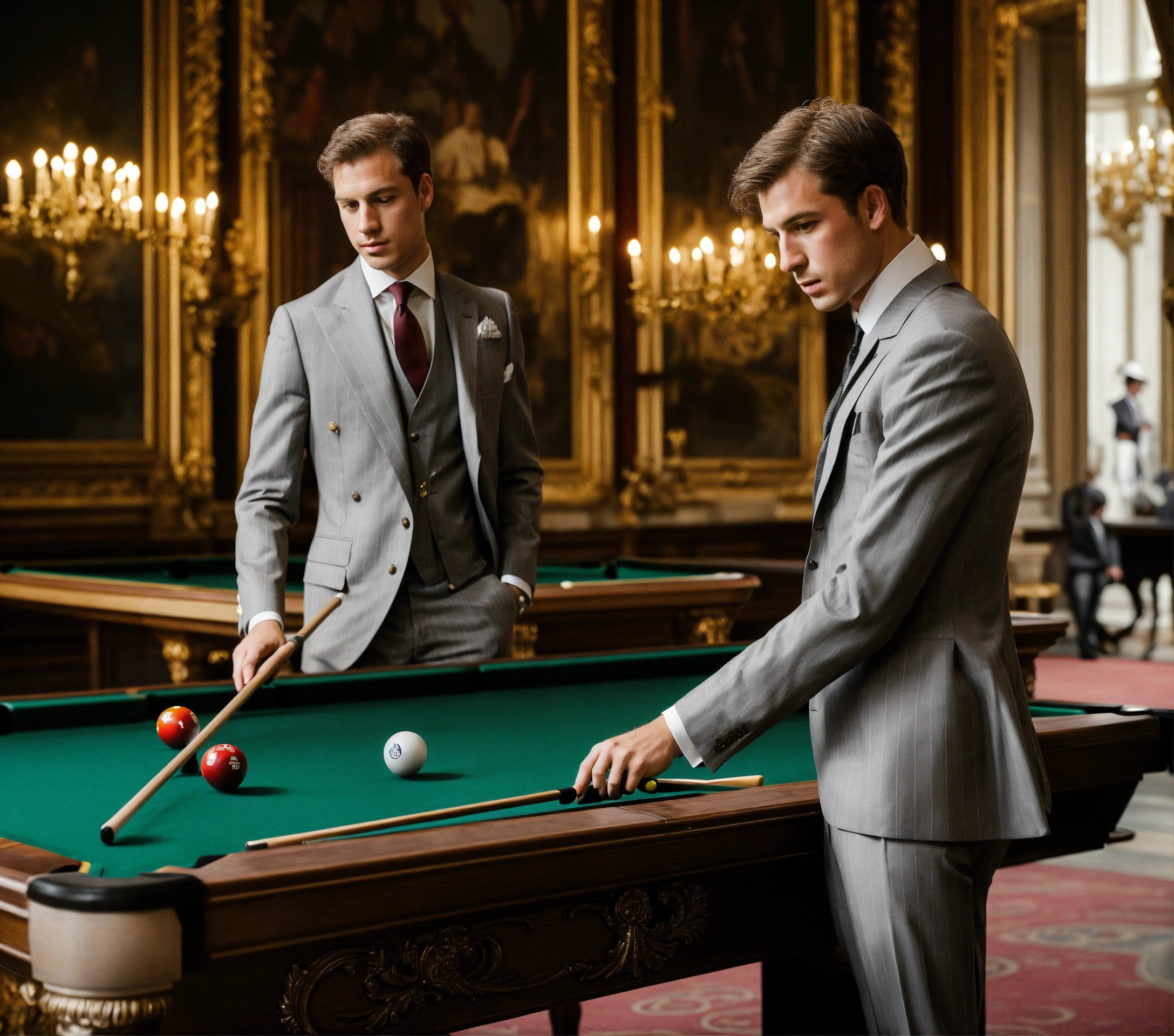Lexica - Two young British male aristocrats in light grey pinstripe ...