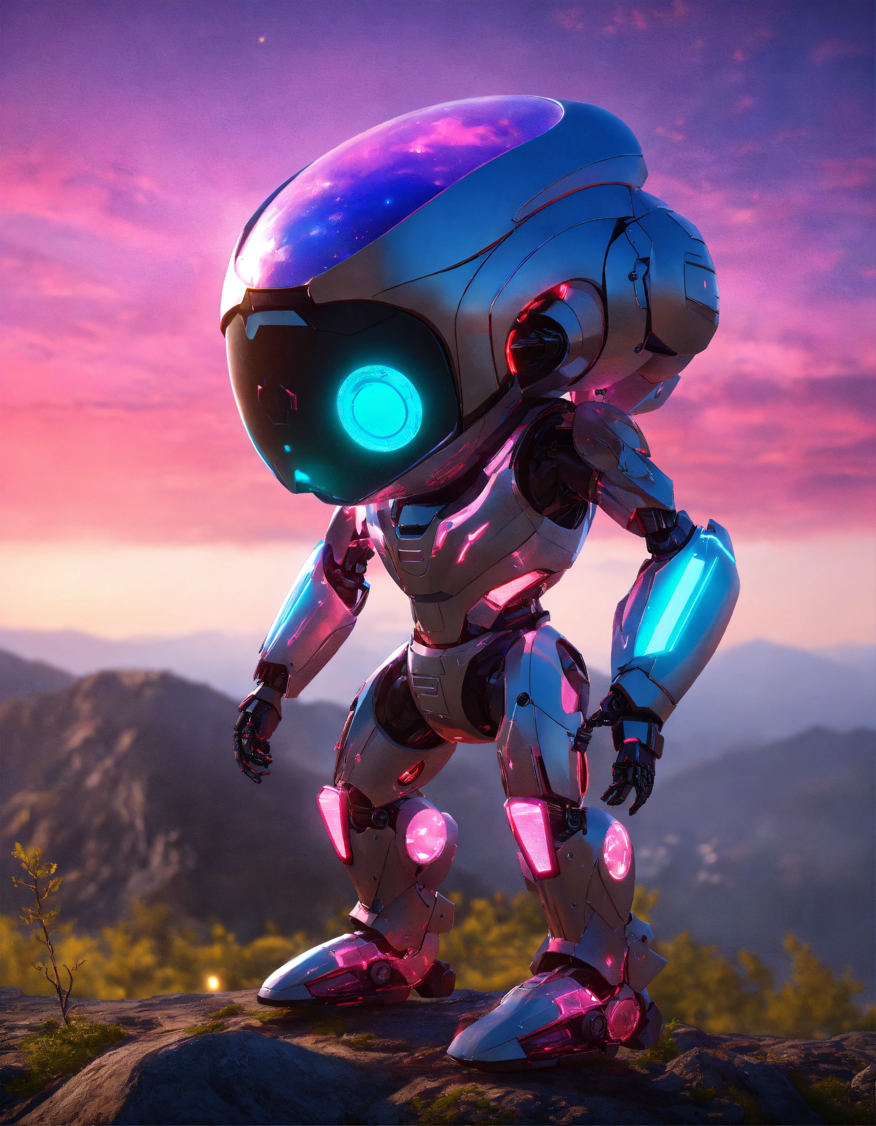 Lexica - An adorable translucent polycarbonate robot that looks like an ...