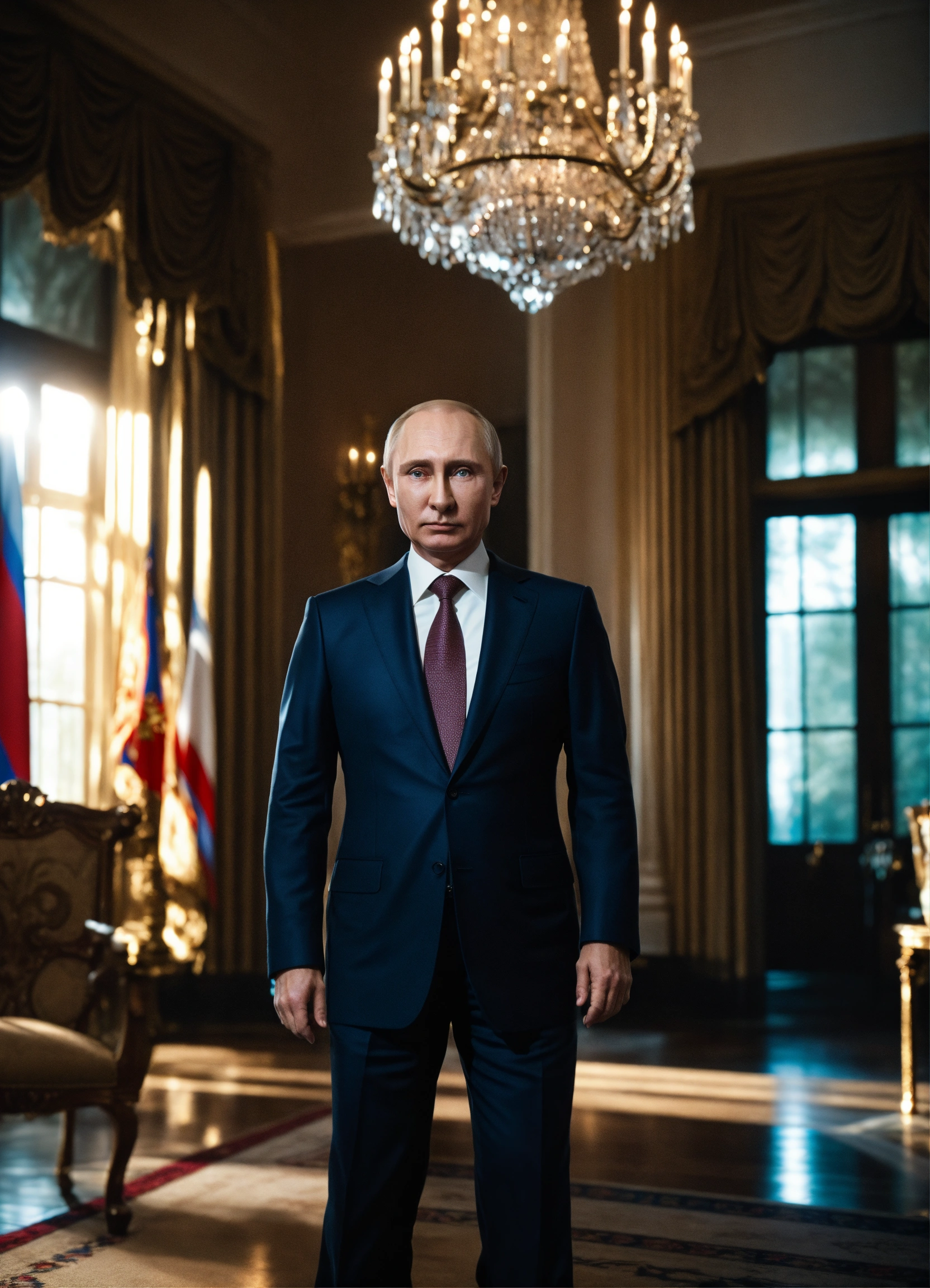 Lexica - Vladimir Putin in the White House, moody lighting, best ...