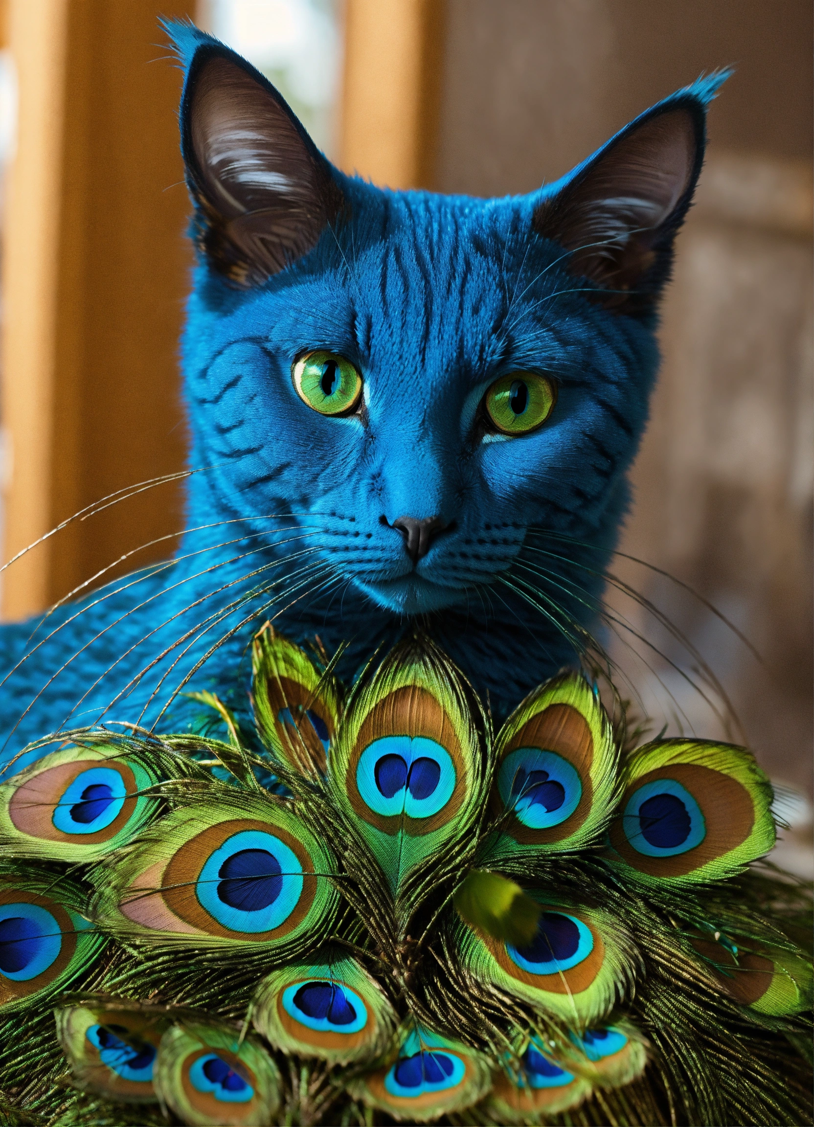 Lexica - Peacock cat