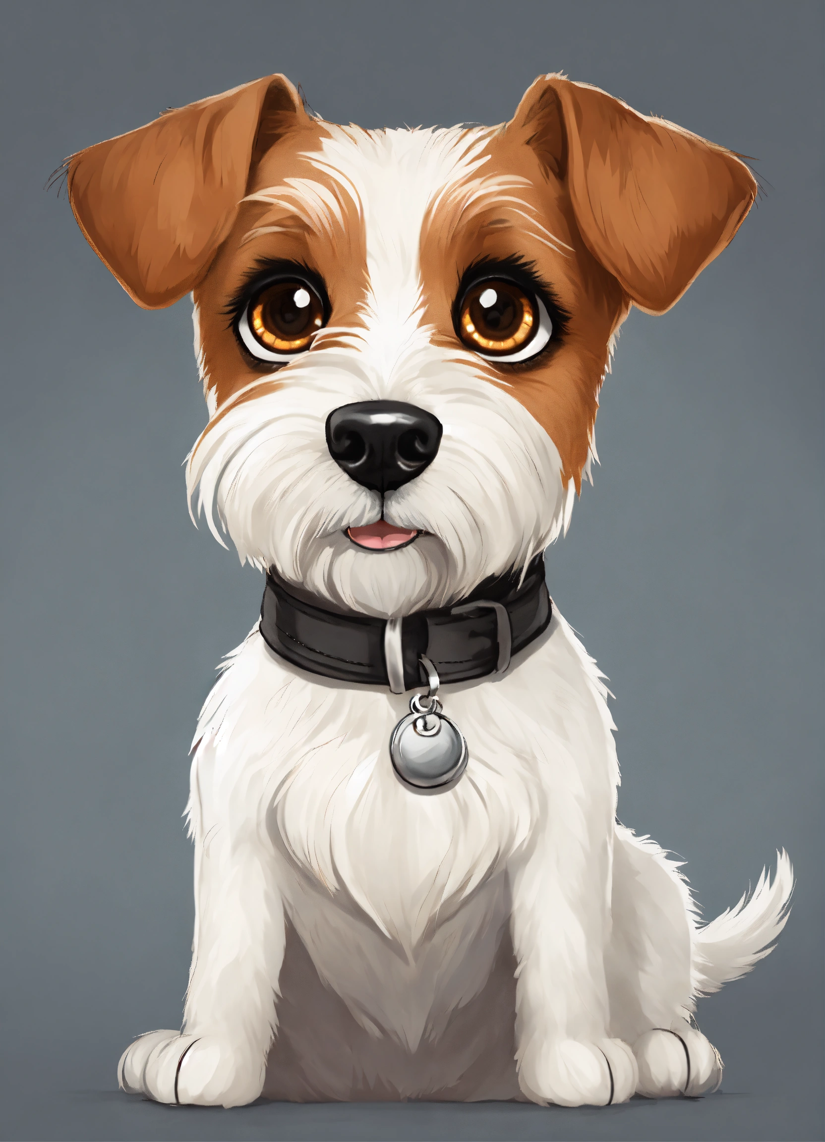 Lexica - Cute realistic cartoon parson russell terrier dog, big eyes ...