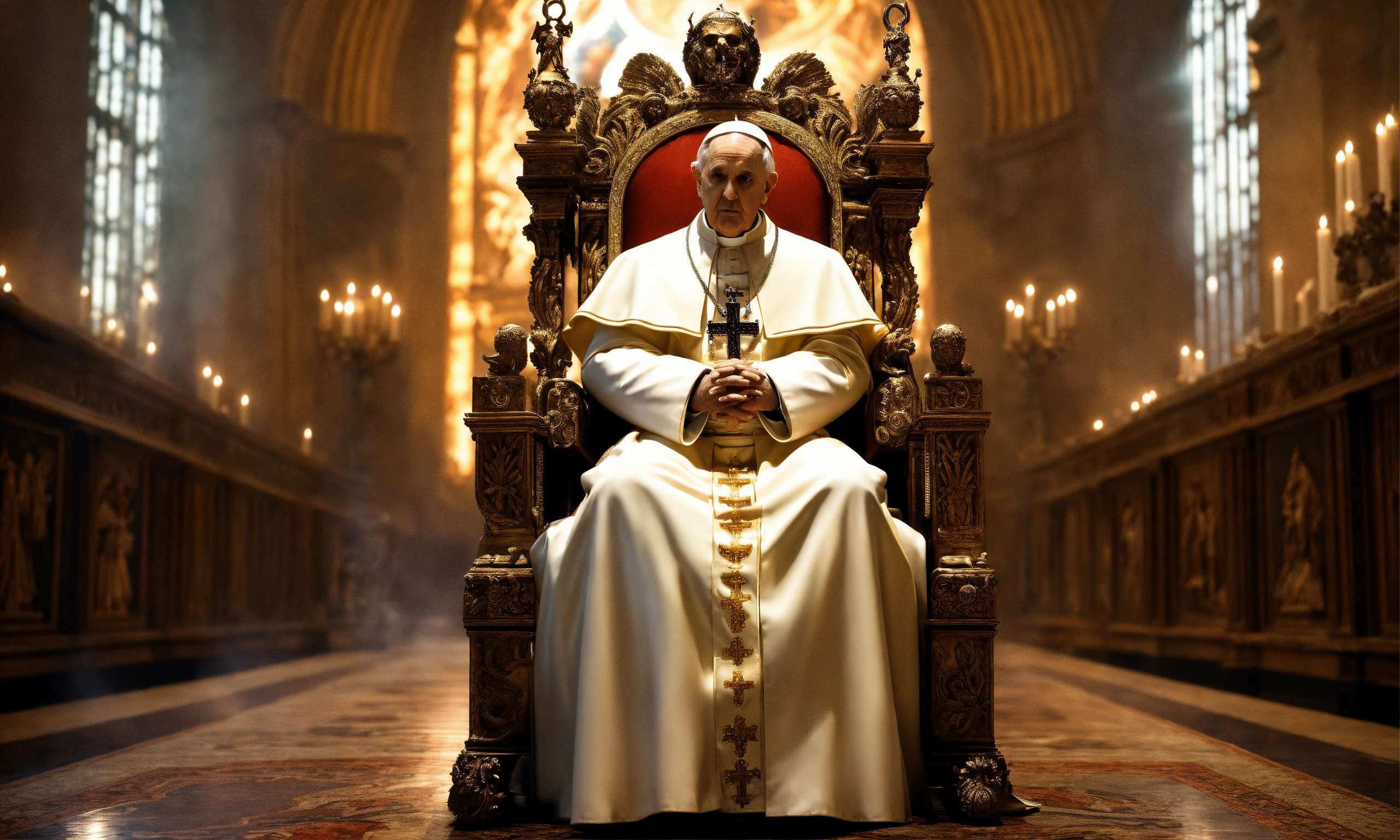 Lexica - Evil demonic pope in the vatican chair, angelic demon hybrid ...