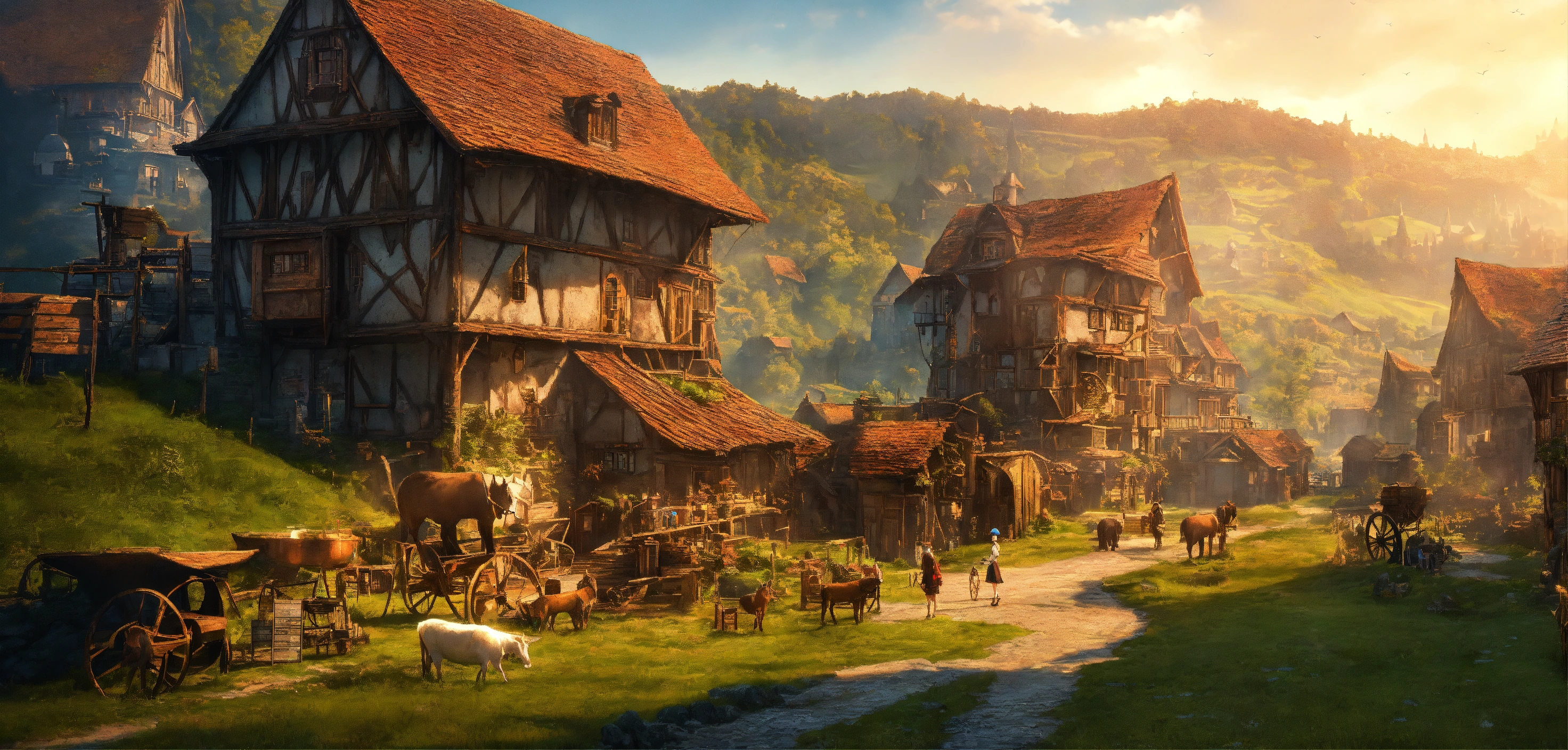Lexica - Imagine a rustic fantasy world in the countryside where its ...
