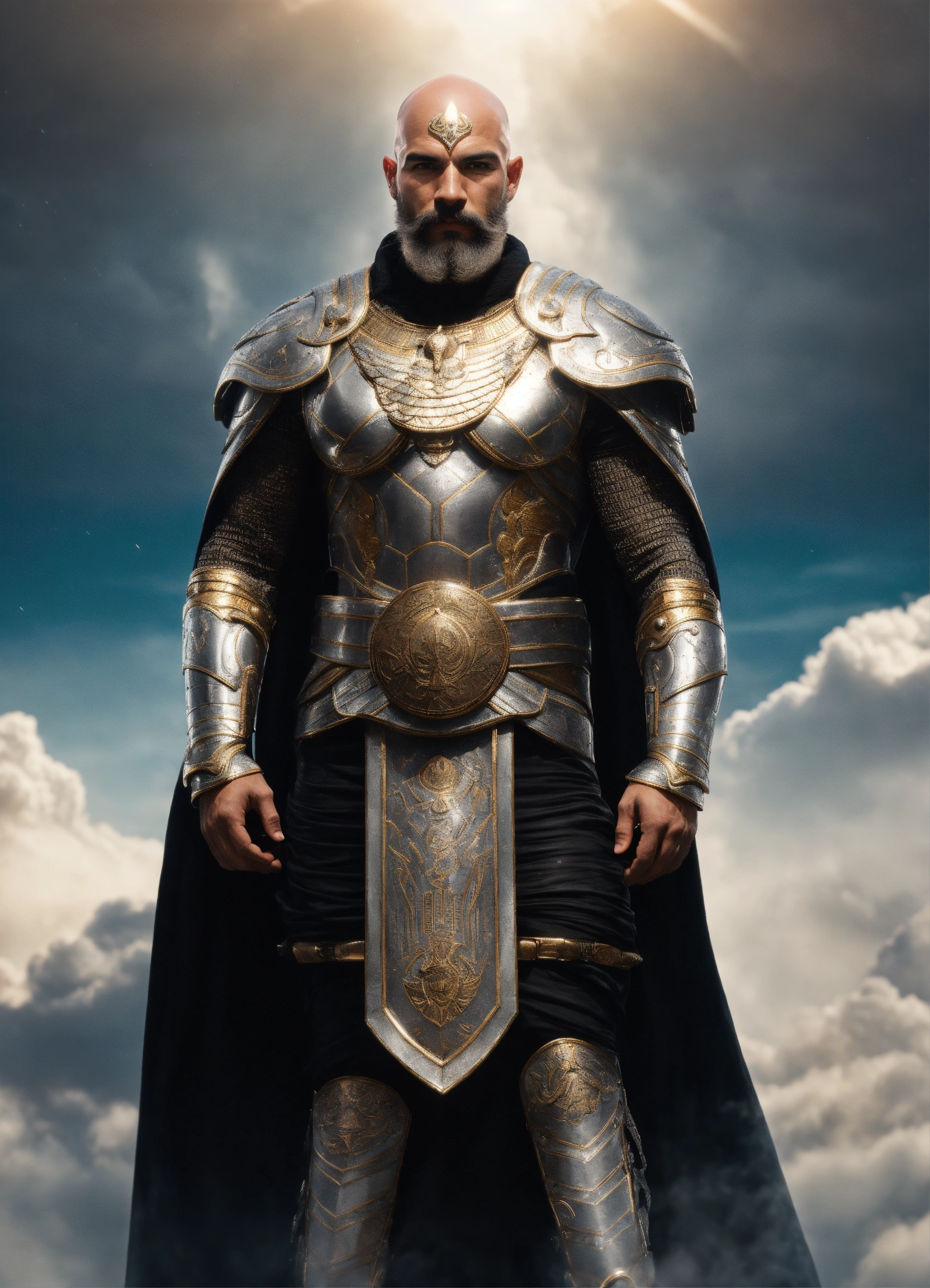 Lexica - Bald well groomed bearded man, a strong muscular handsome ...