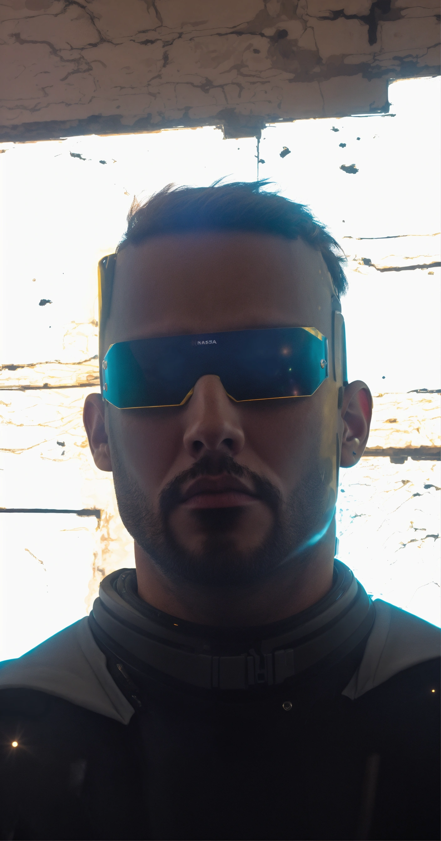 Lexica - This man digital art, in a sci fi NASA punk style space suit ...