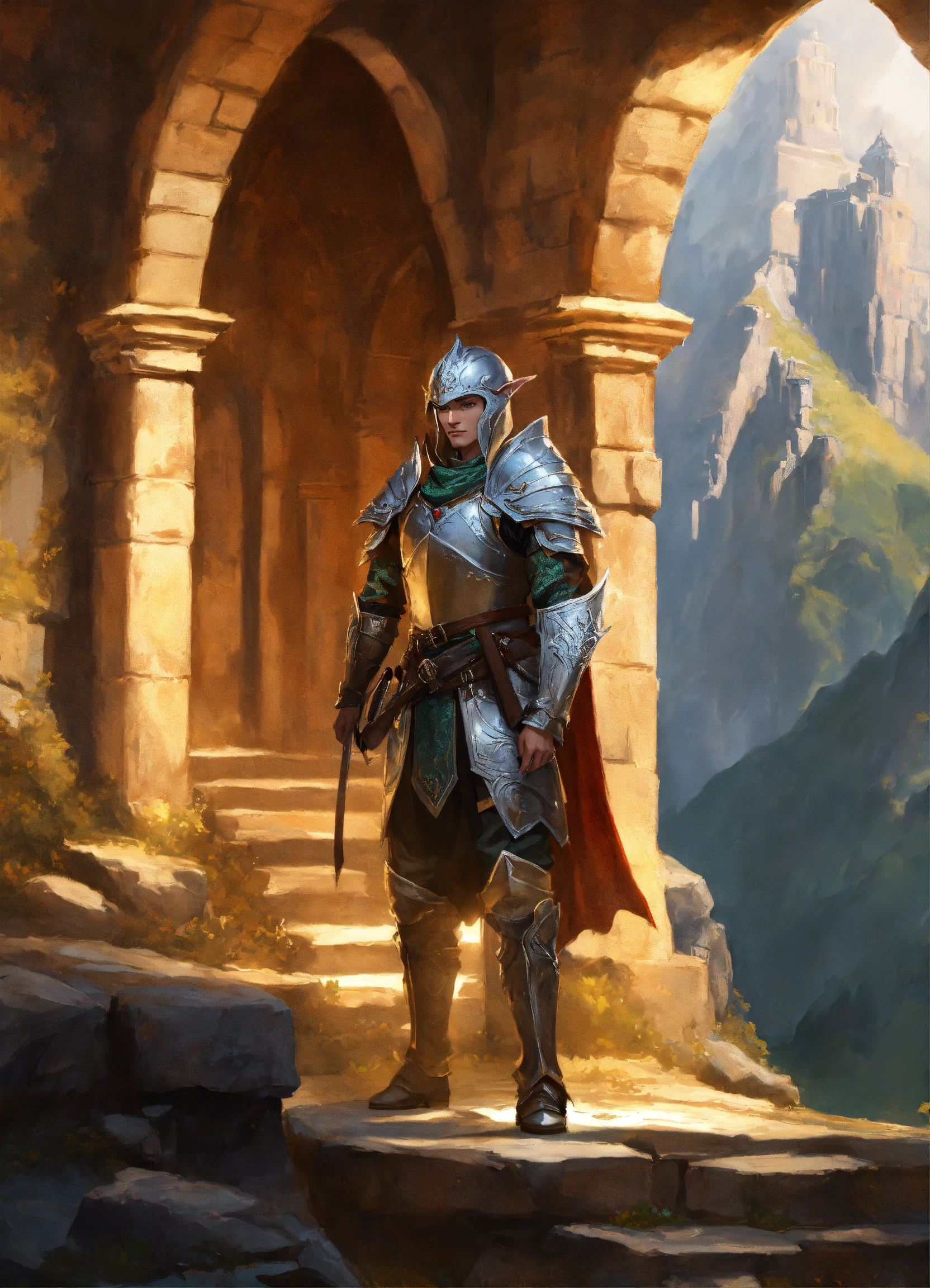 Lexica - An elf soldier with loriga segmentada armour in a mountain ...