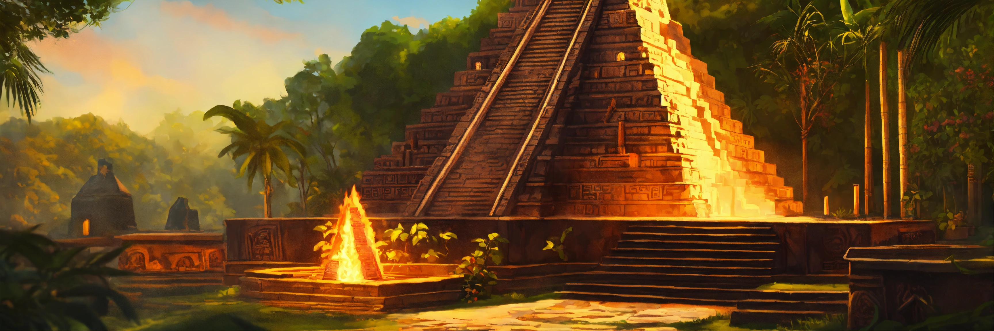 Lexica - Mayan pyramid, digital painting, artstation, cg art, elegant ...