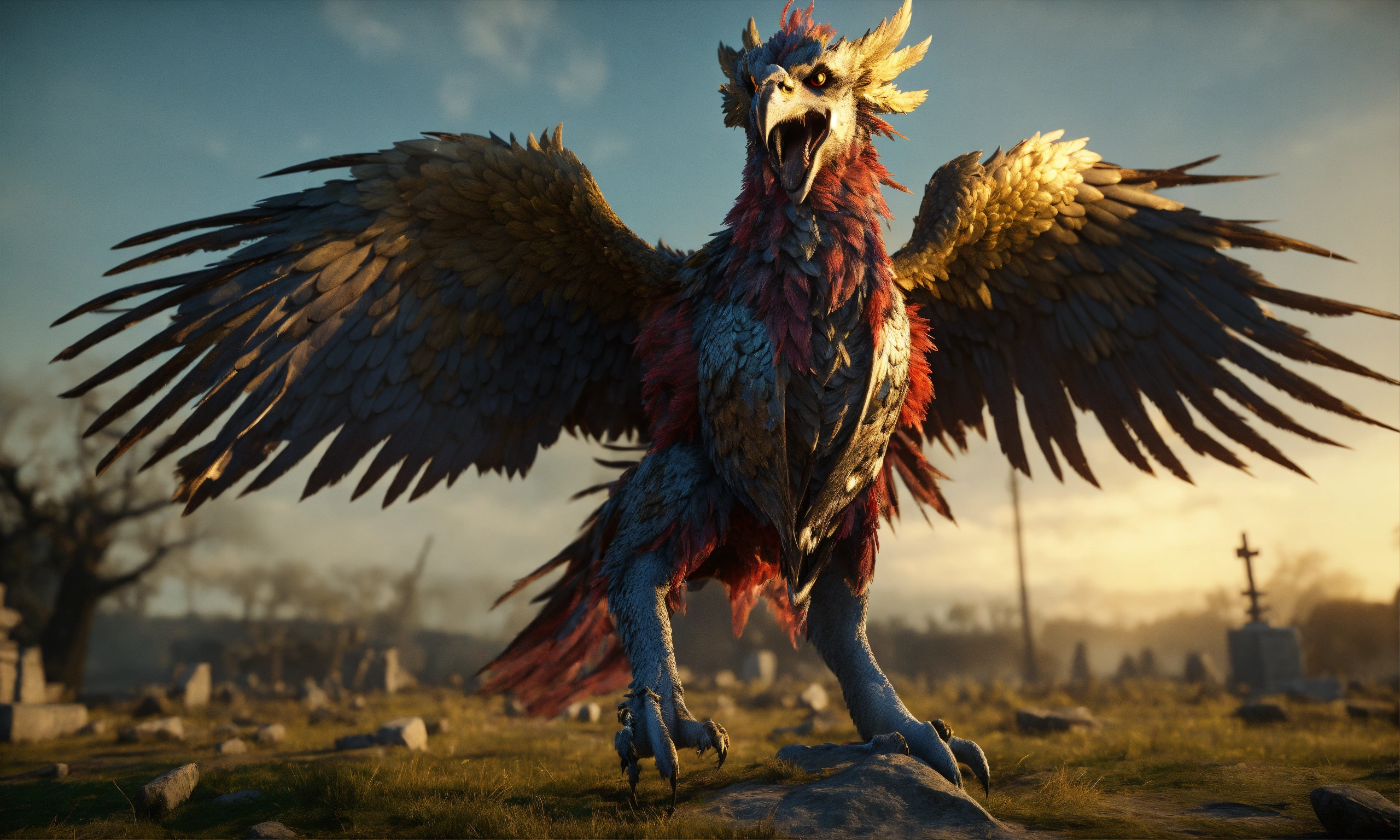 Lexica - An undead griffin. 8k, HDR, unity render