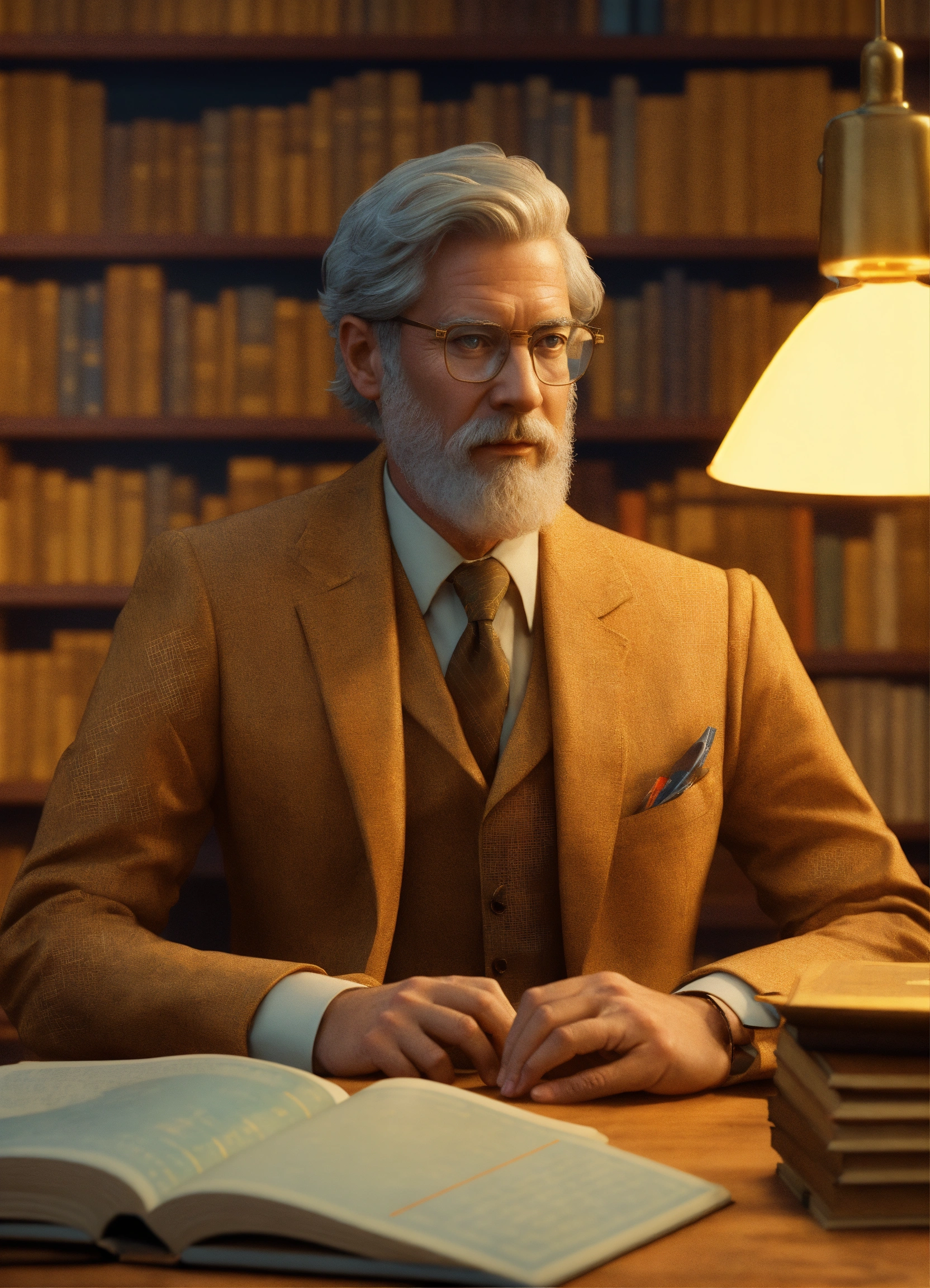 Lexica - A science fiction hologram of pythagoras, a handsome 55 year ...