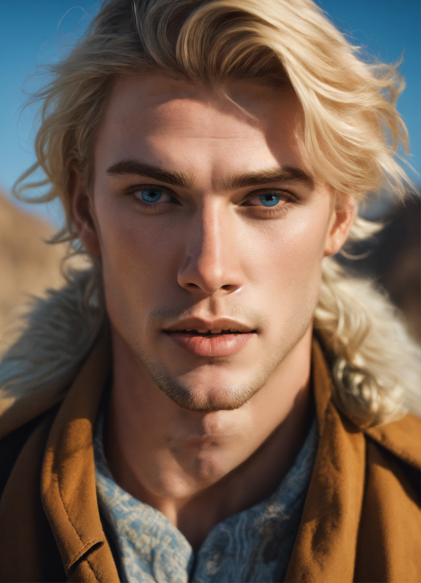 Lexica - A perfect strong aryan man, epic, majestic, blonde, blue eyes ...