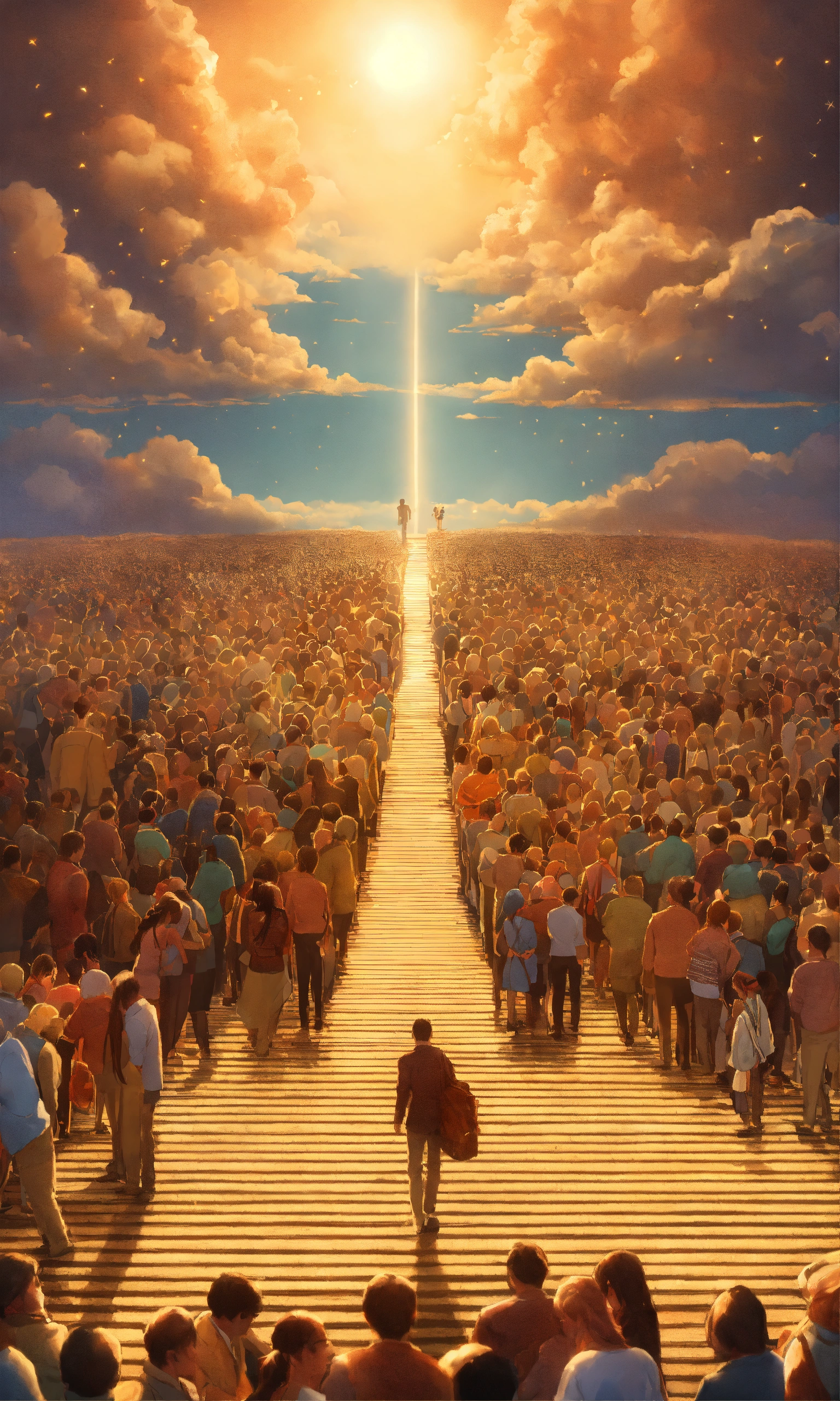 Lexica - Standing in the middle of a crowded path of people looking to ...